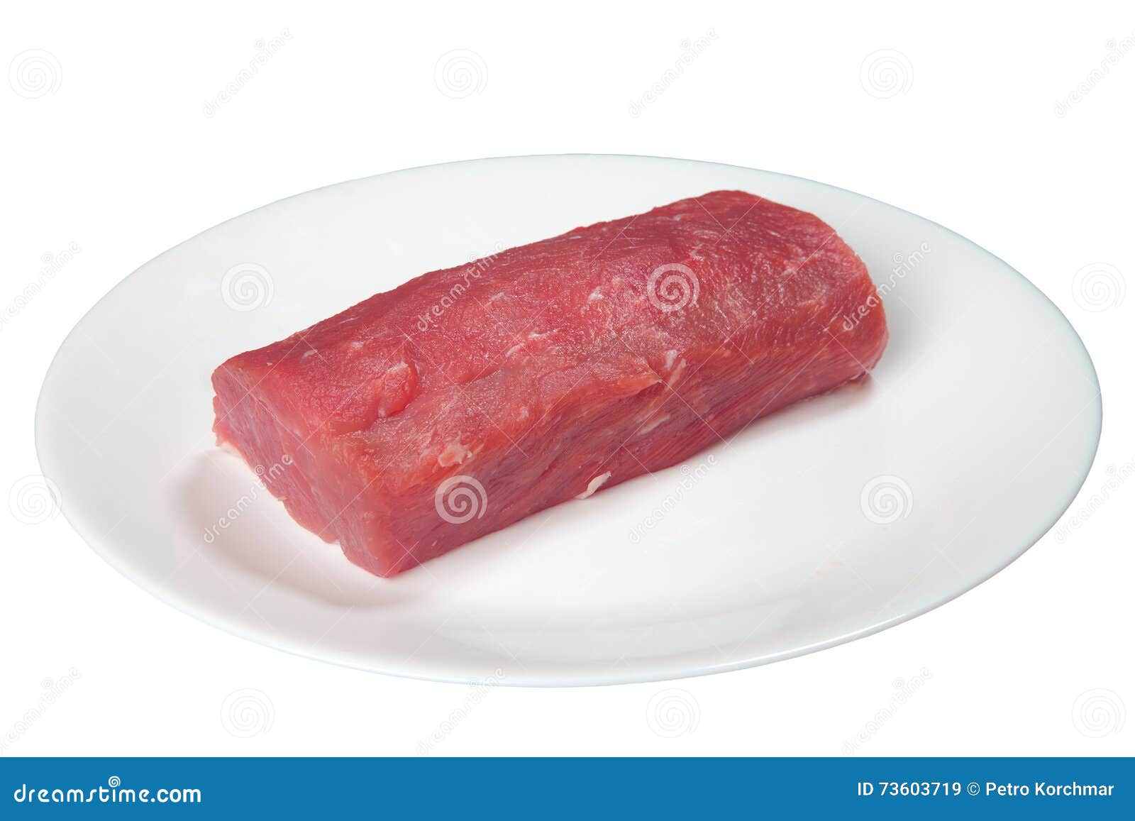 Pieces of raw meat stock image. Image of isolated, plate - 73603719