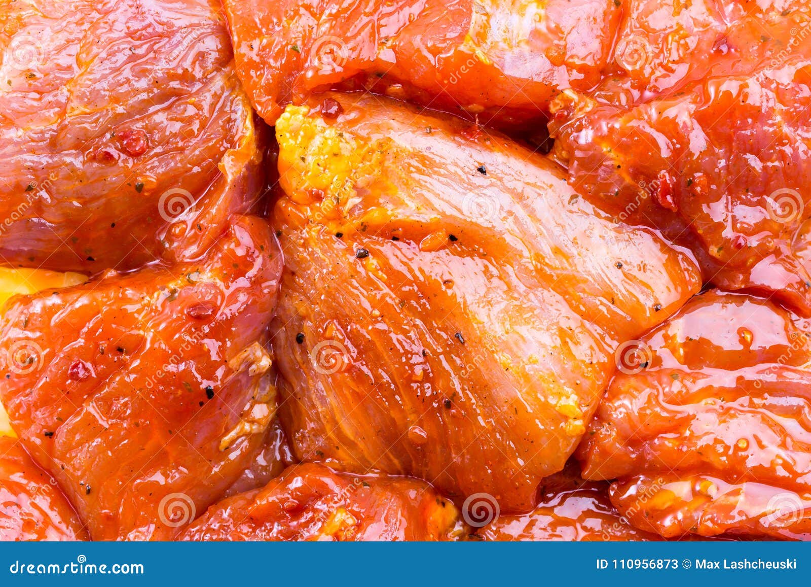 Chunks of Barbecue in Sauce, Texture Stock Image - Image of loin ...