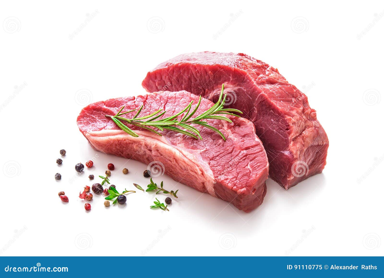 Pieces of Raw Roast Beef Meat with Ingredients Stock Image - Image of ...