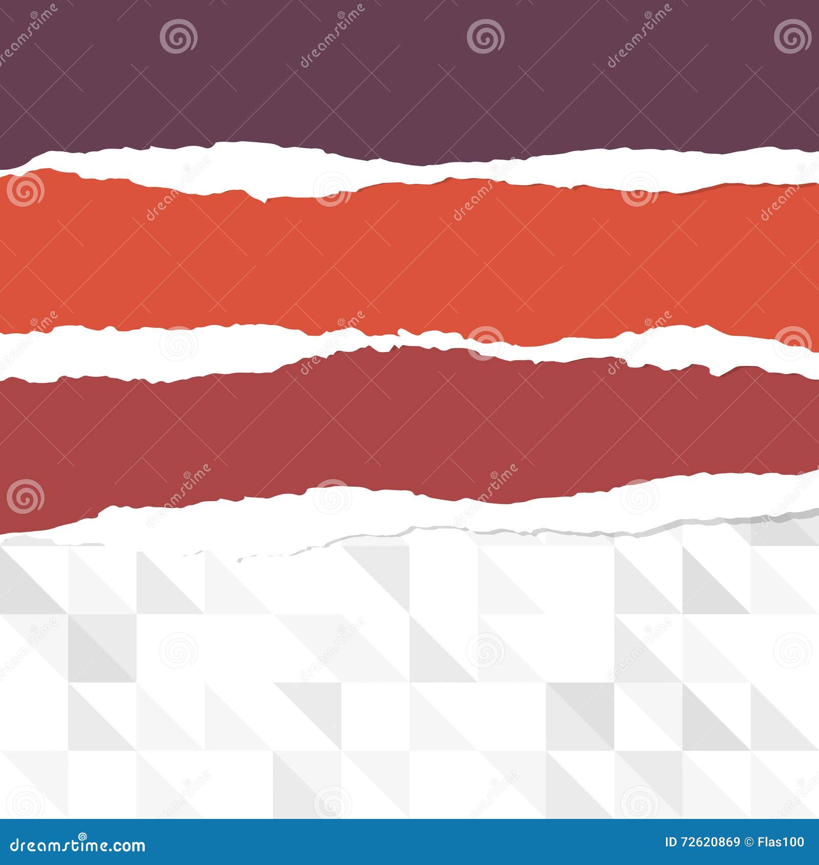 Pieces of Ripped Colorful Blank Paper Sheets are Stuck on Gray ...