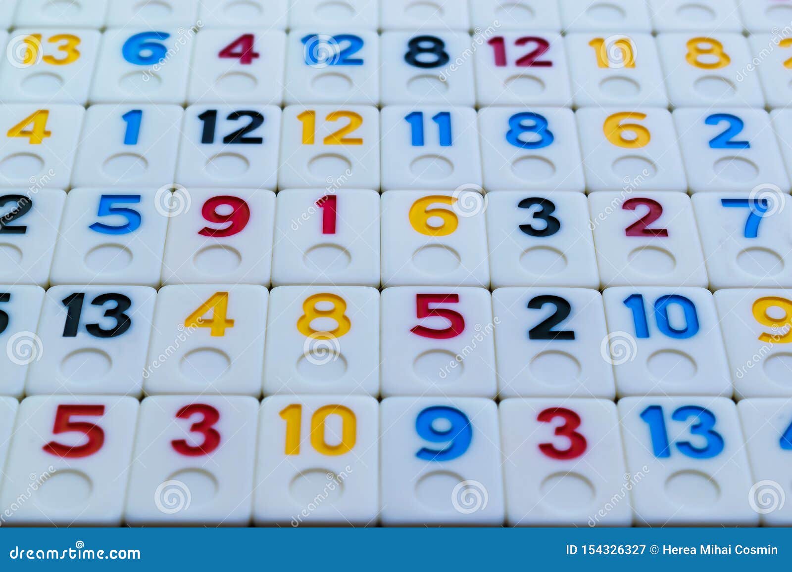 Pieces of Rummy Placed in Order on the Table Stock Image - Image of ...