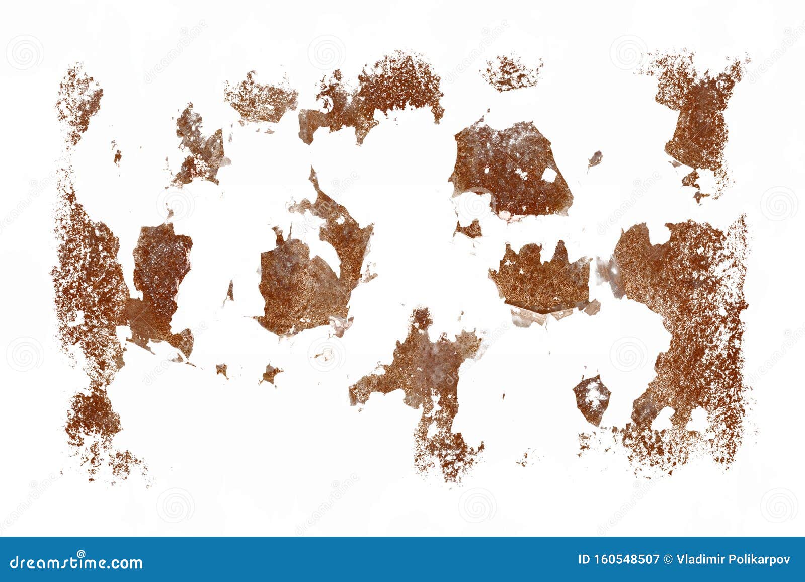 Pieces of Rust Isolated on a White Background Stock Image - Image of ...