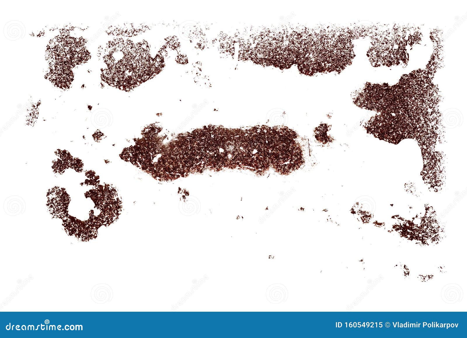 Pieces of Rust Isolated on a White Background Stock Image - Image of ...