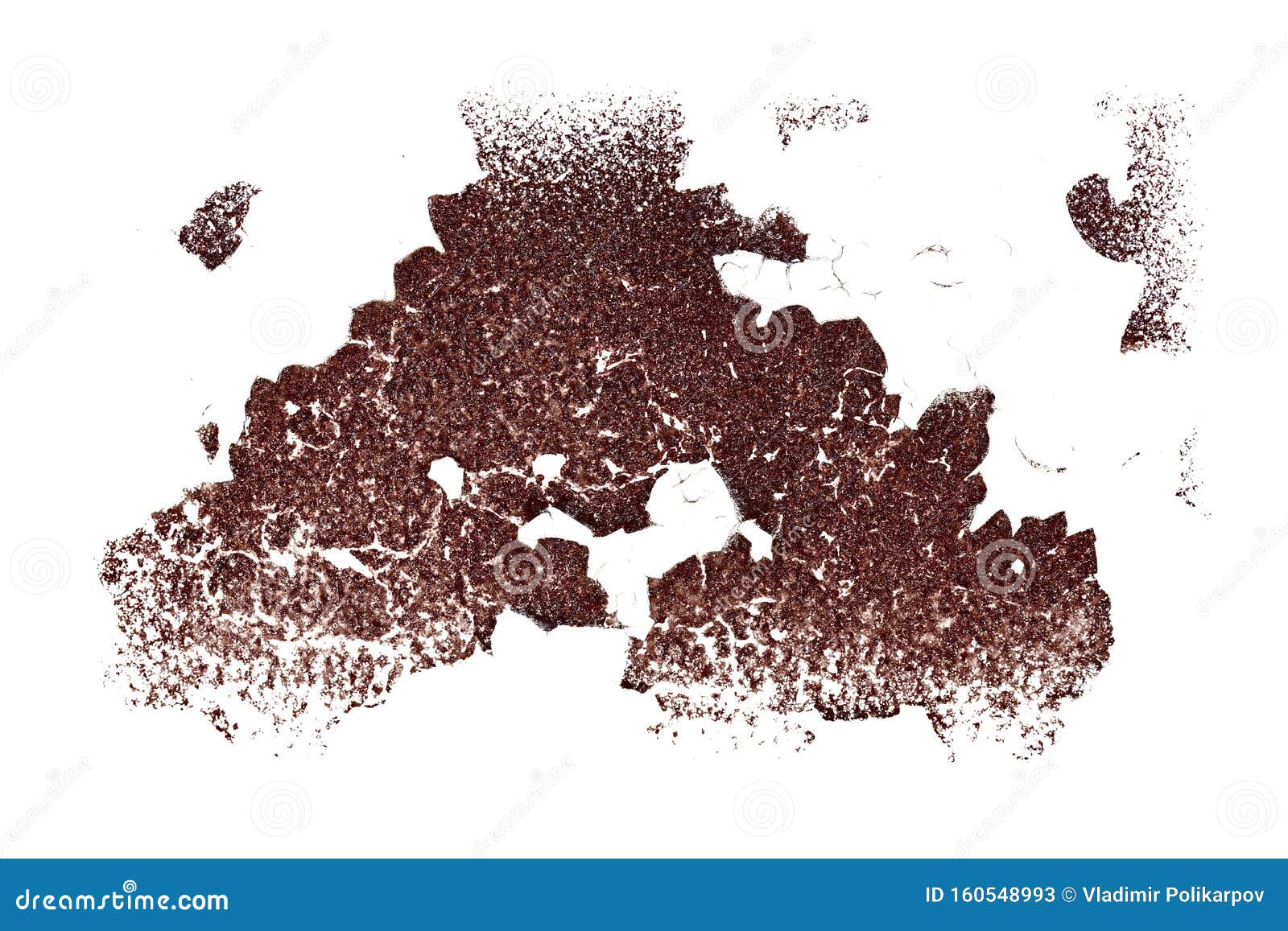 Pieces of Rust Isolated on a White Background Stock Image - Image of ...