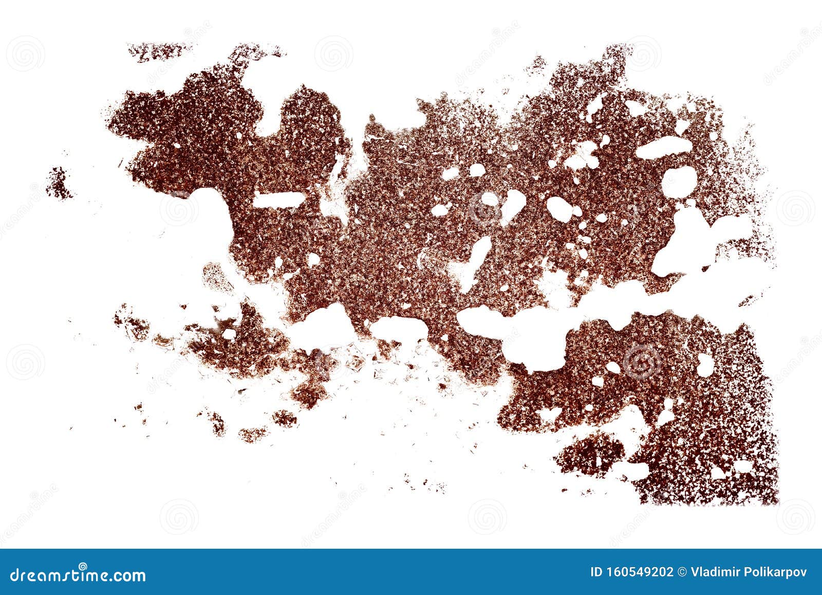 Pieces of Rust Isolated on a White Background Stock Photo - Image of ...