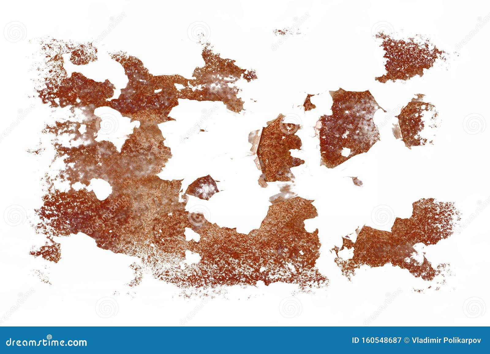 Pieces of Rust on a White Background Stock Image - Image of decay ...