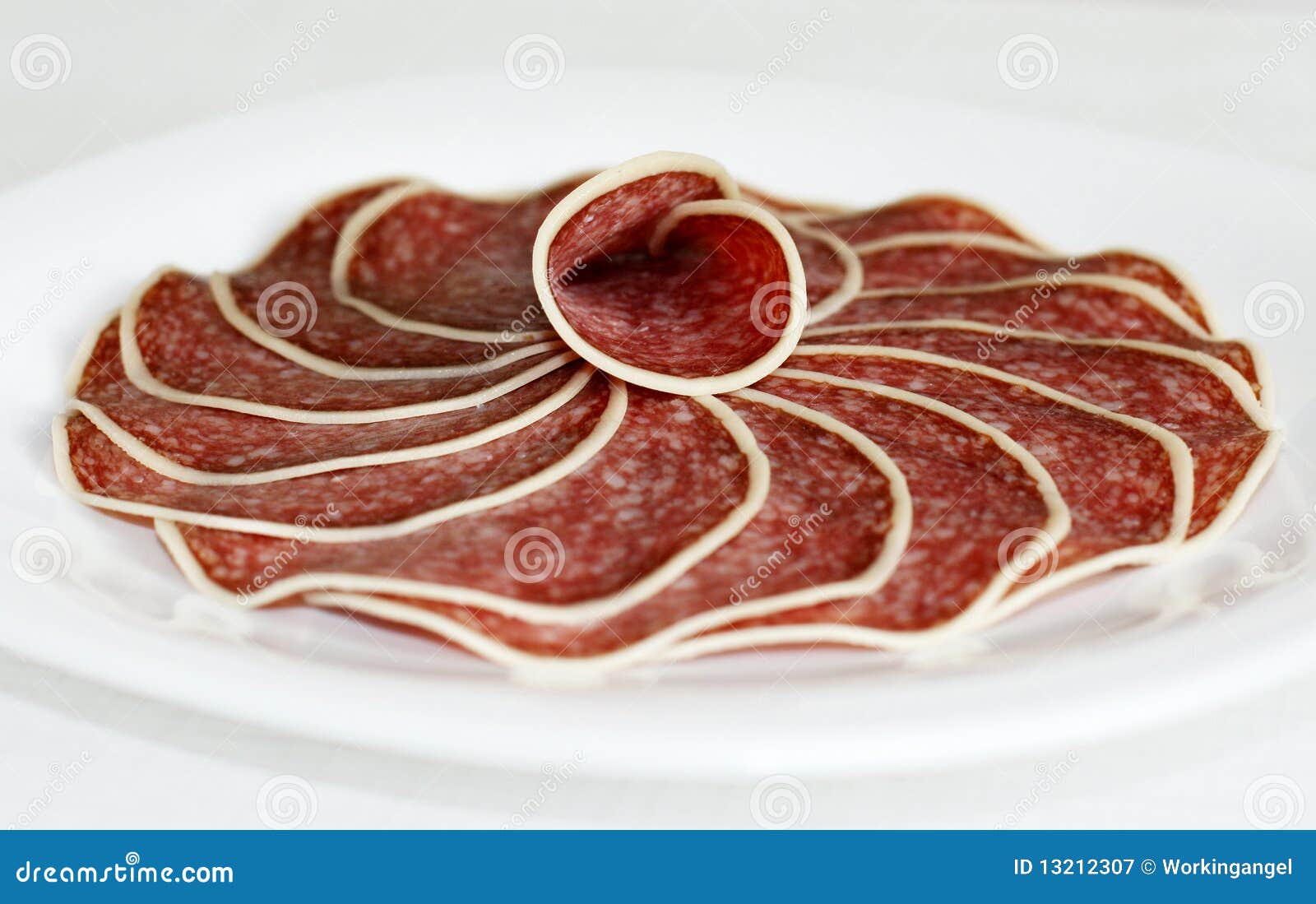 Pieces of salami stock image. Image of junk, deli, healthy - 13212307