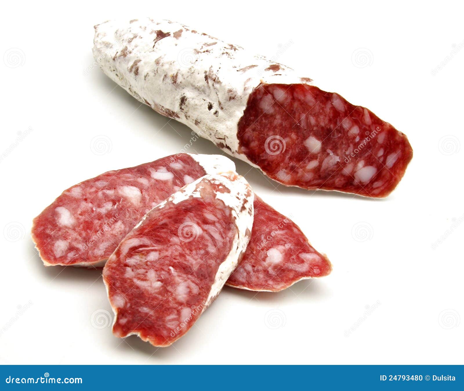 Pieces of Salchichon stock photo. Image of iberian, tasty - 24793480