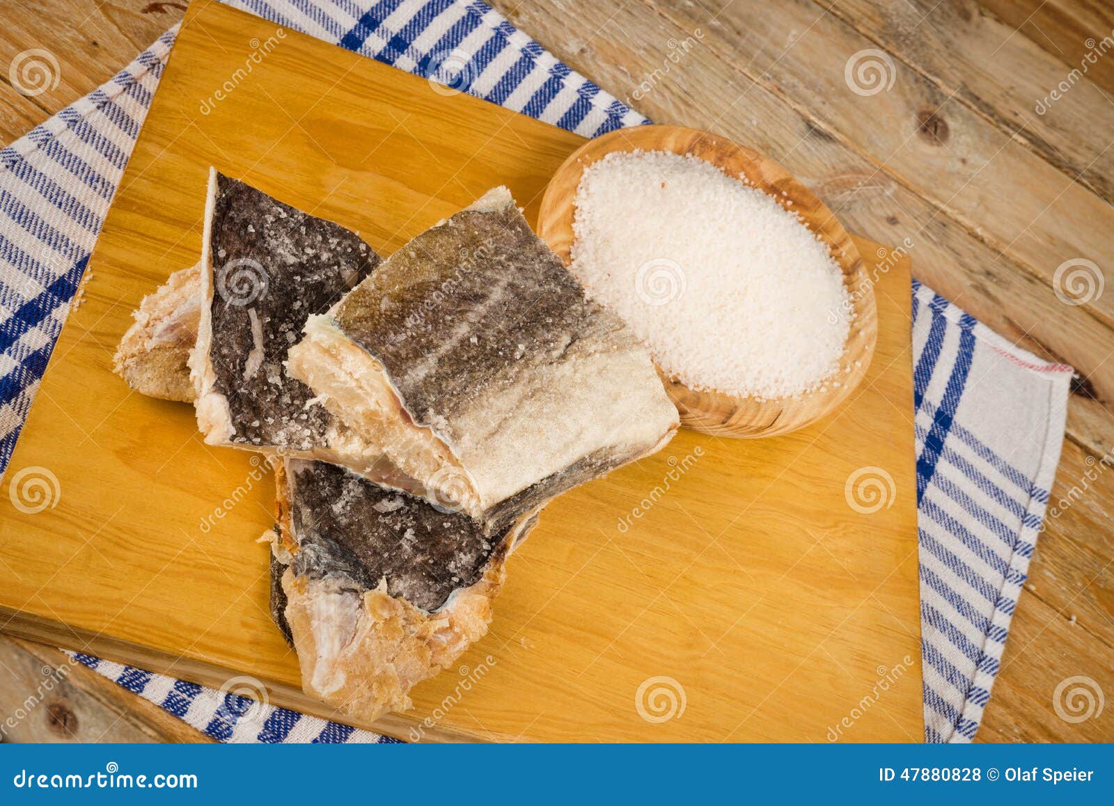 Pieces of Salt Preserved Fish Stock Photo - Image of chopping, food ...