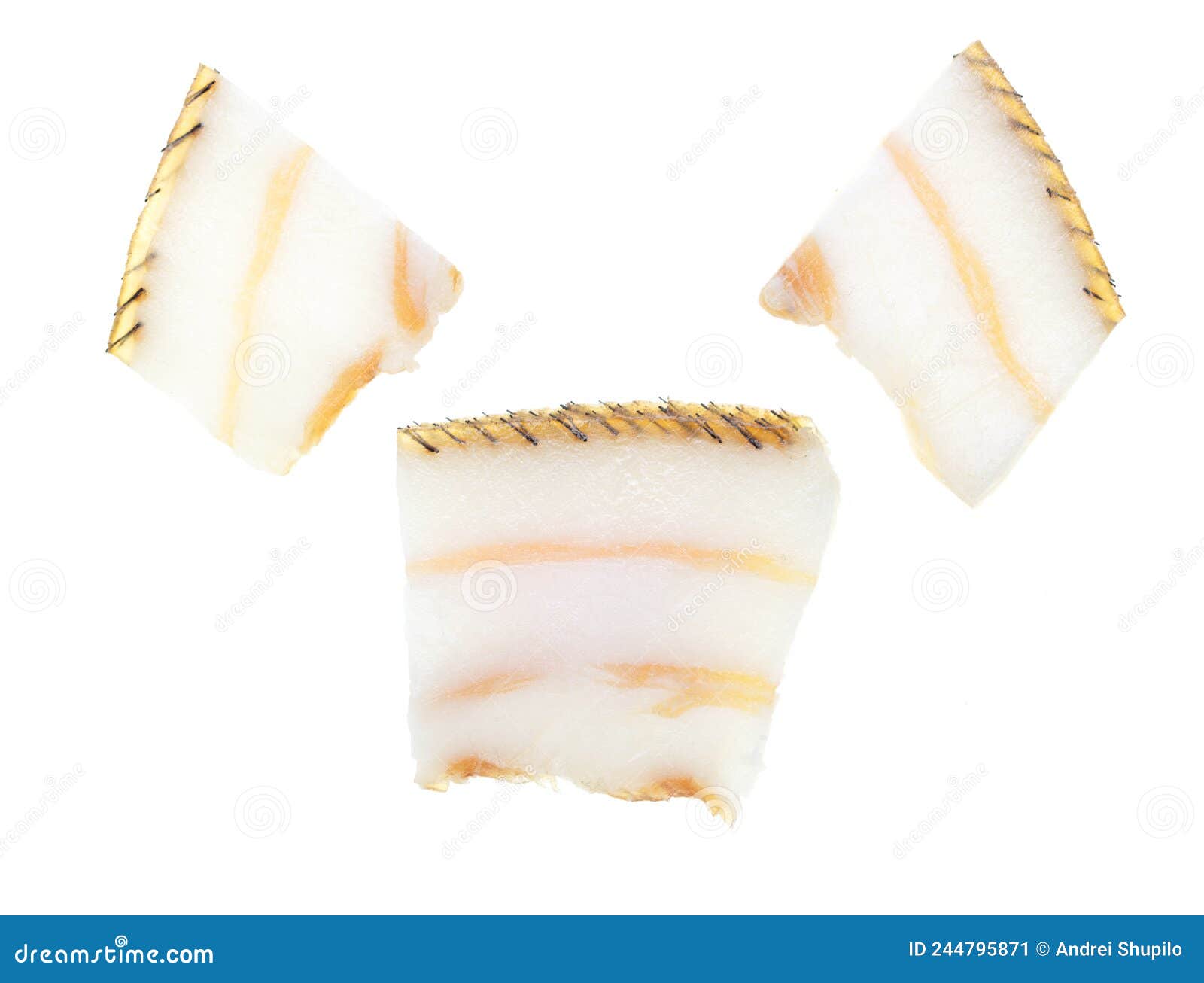 Pieces Of Salted Pork Fat Isolated On White Background Stock Image Image Of Spices Salted