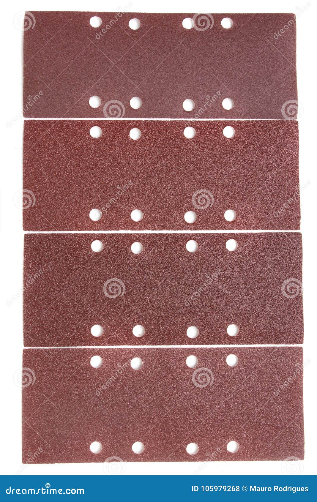 Pieces of Sandpaper of Rectangular Shape. Stock Photo - Image of brown ...
