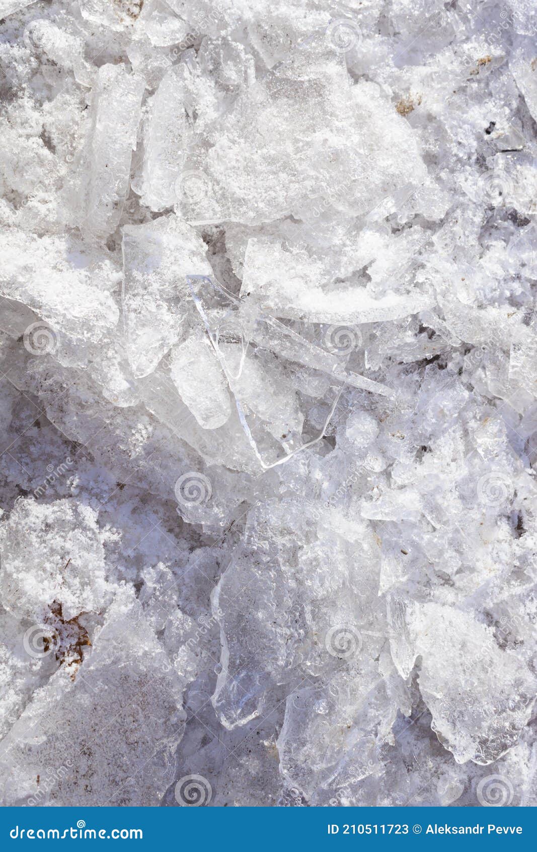 Pieces and Shards of Ice Form a Pattern Stock Image - Image of white ...
