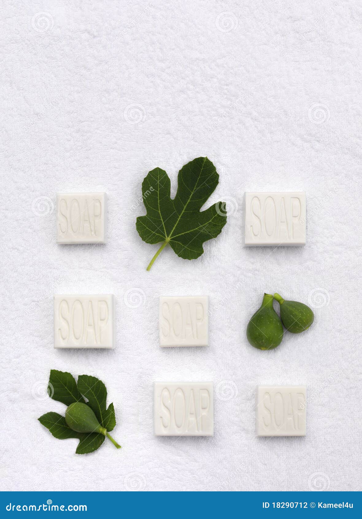Pieces of Soap with Figs and Fig Leaves Stock Photo - Image of soap ...