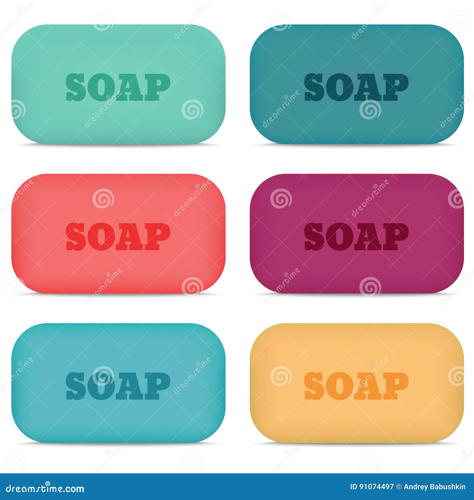 Pieces of soap stock vector. Illustration of object, care - 91074497