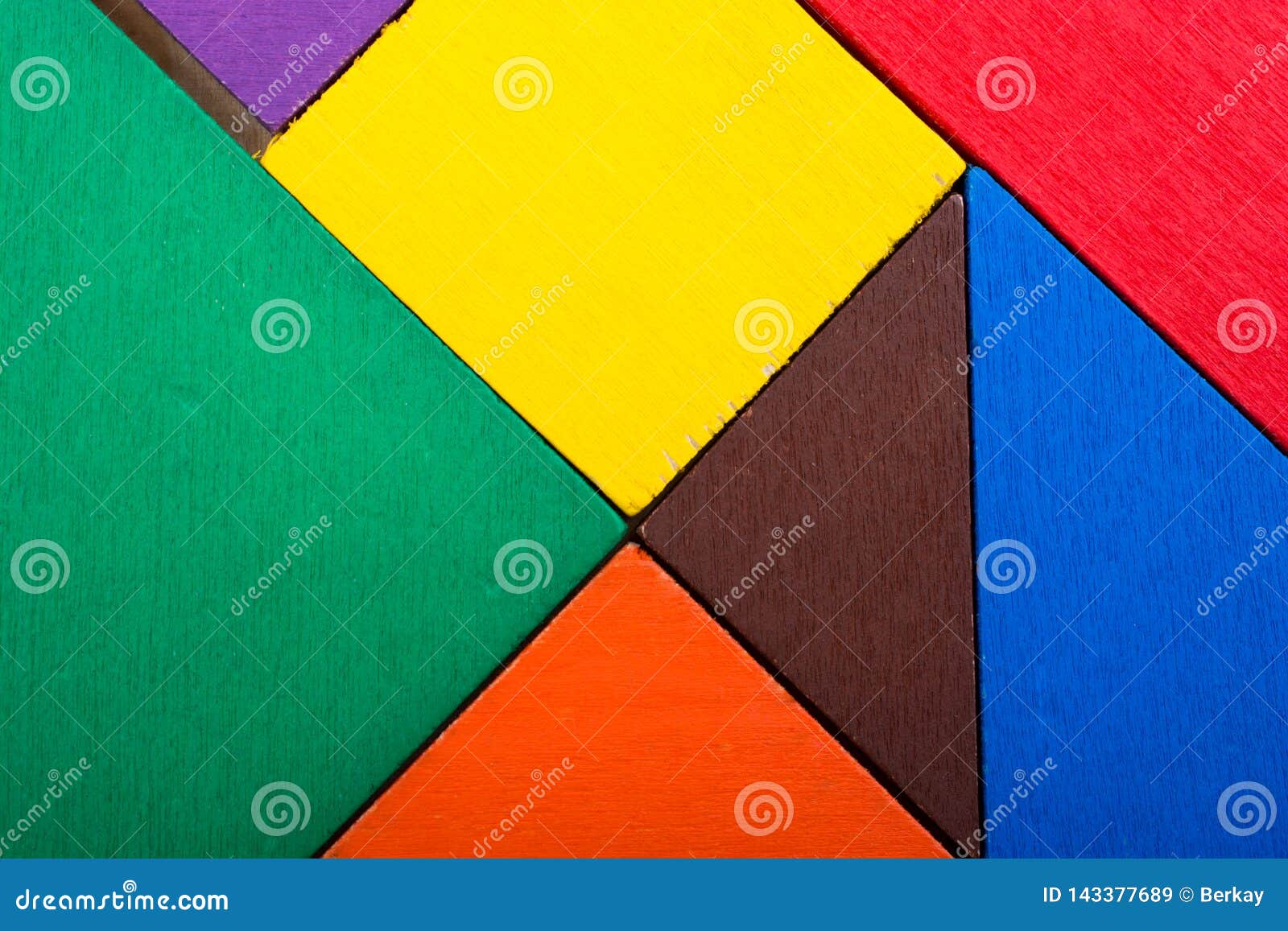 Pieces of a Square Tangram Puzzle Stock Image - Image of abstract ...