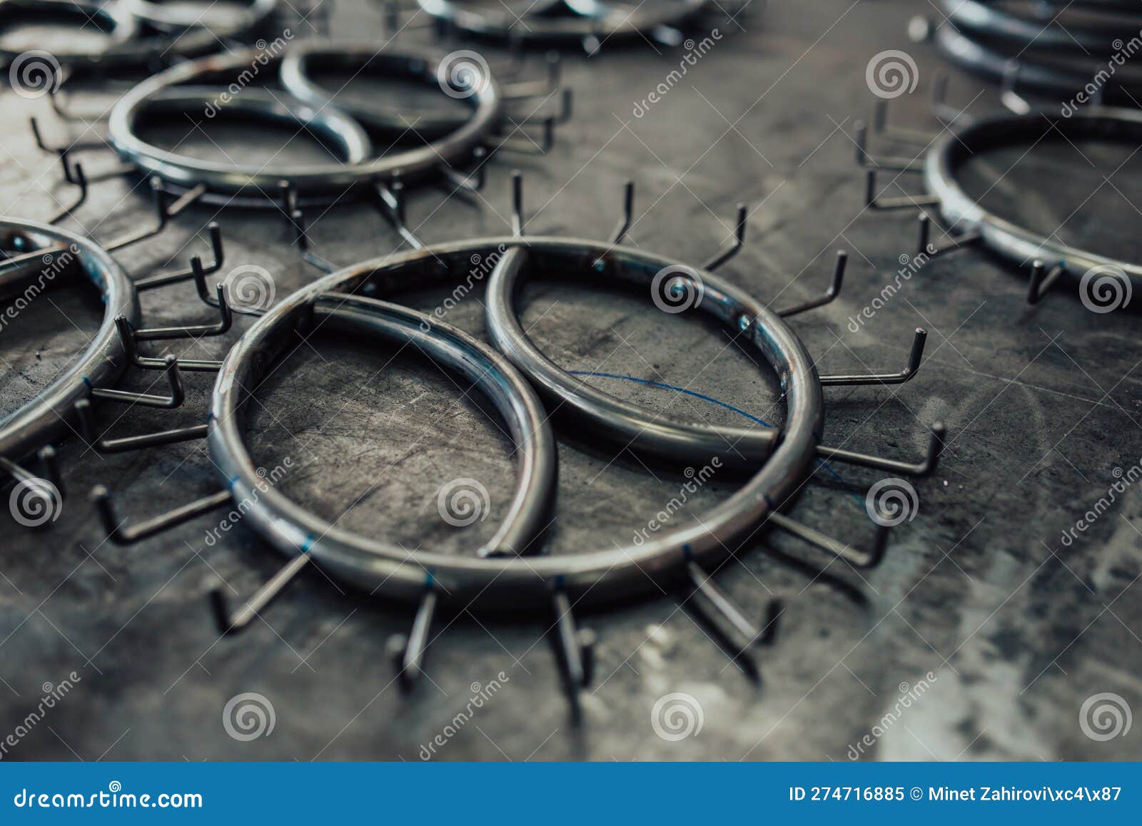 Pieces of Steel Lined Up on the Table Ready for the Welding Process ...