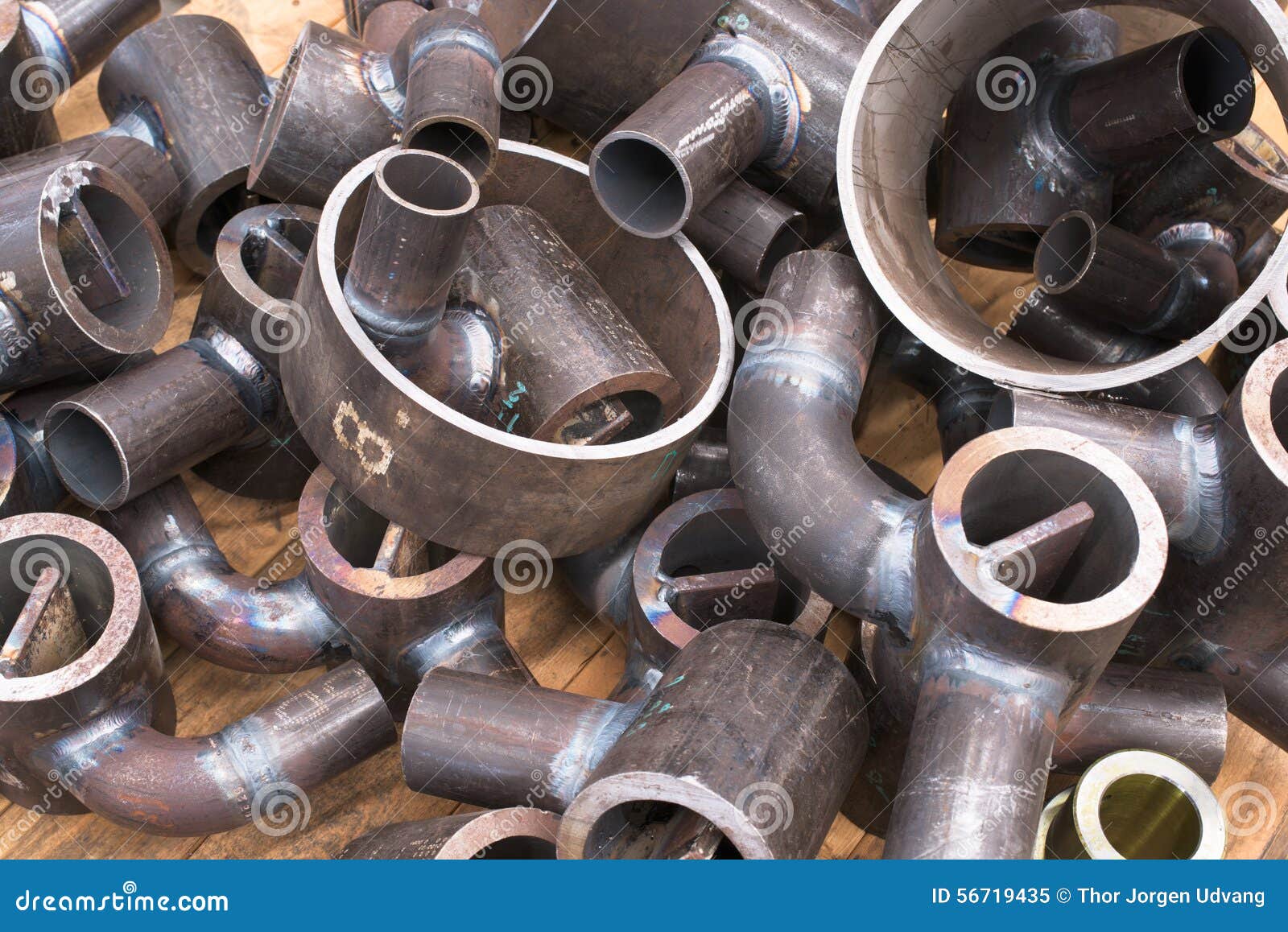 Pieces of steel tube stock image. Image of welded, steel - 56719435