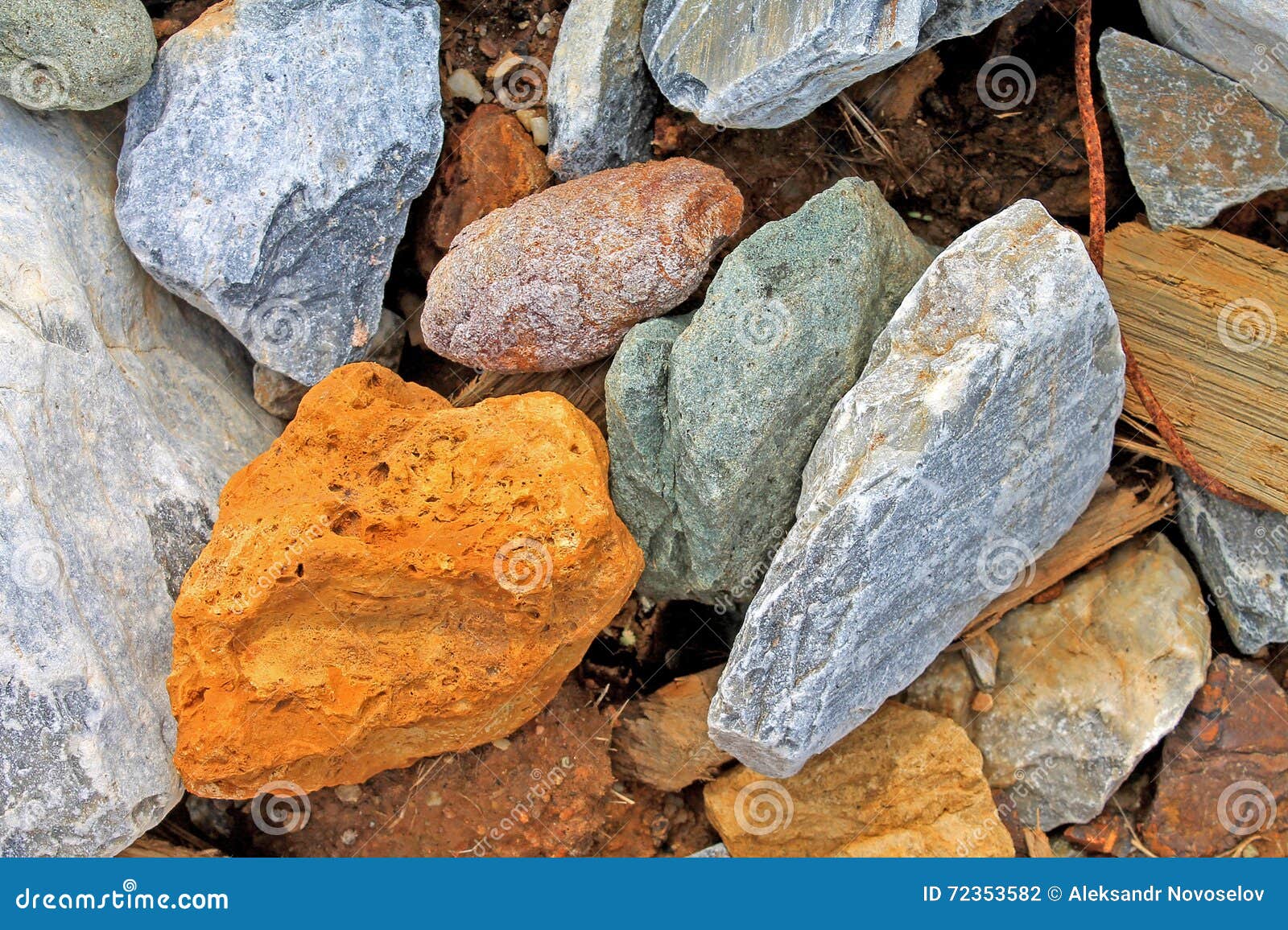 Pieces of Stone Rock Rubble Texture - Stock Image Stock Photo - Image ...