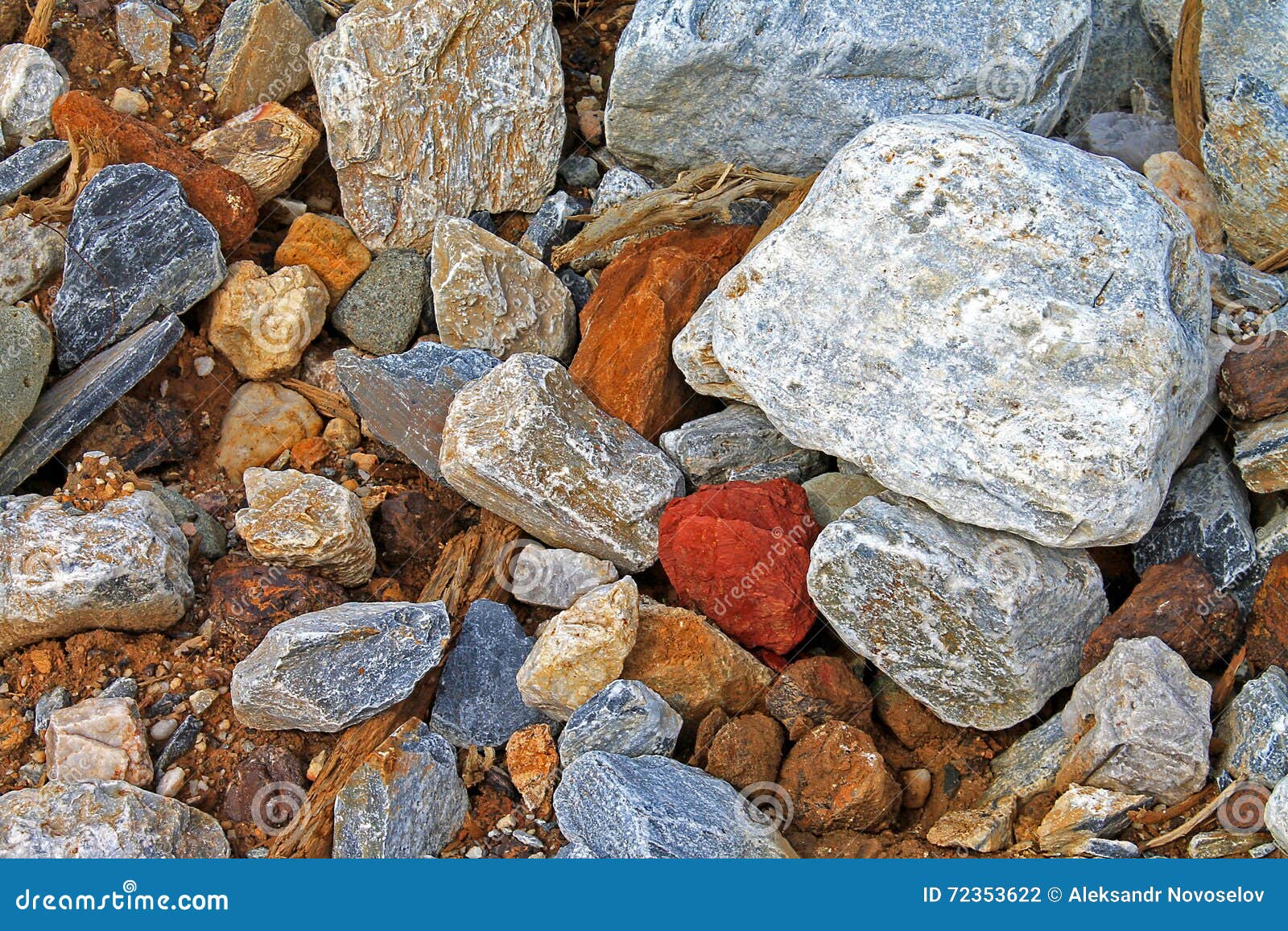 Pieces of Stone Rock Rubble Texture - Stock Image Stock Photo - Image ...