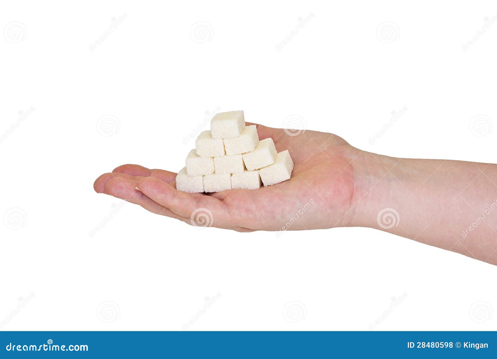 Pieces of Sugar on a Female Hand Stock Photo - Image of hand, sweet ...