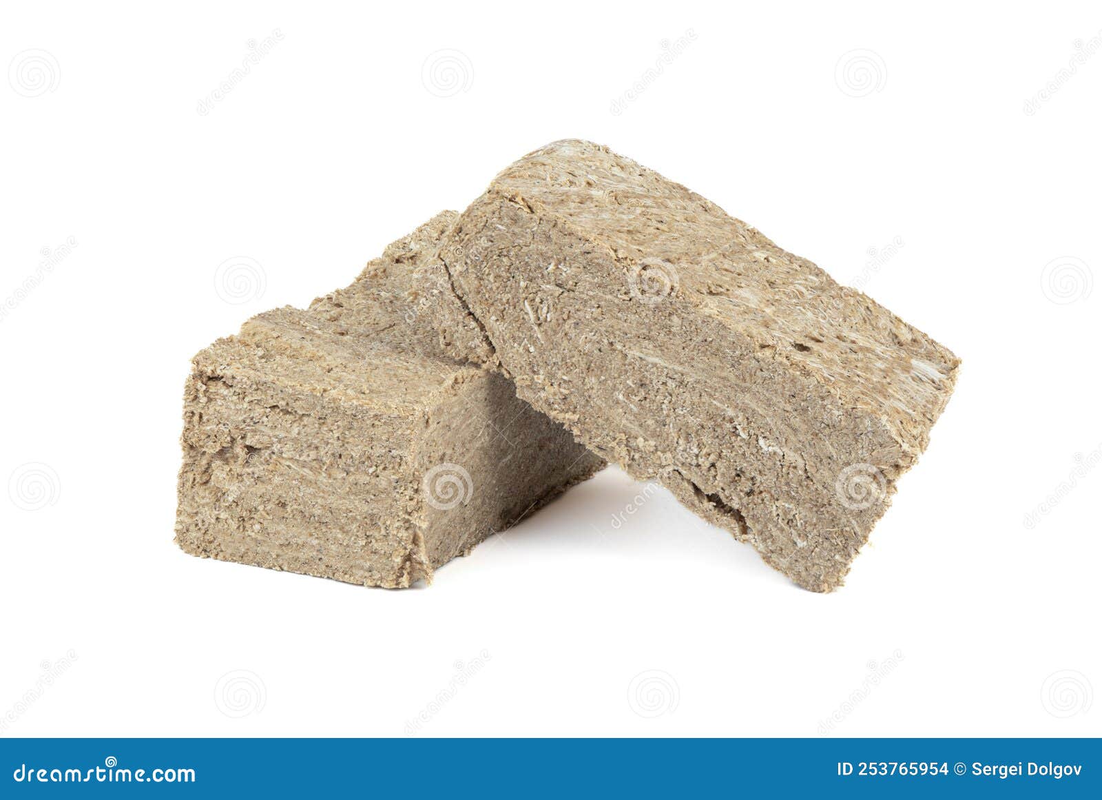 Pieces of Sunflower Halva on a White Background. Stock Photo - Image of ...