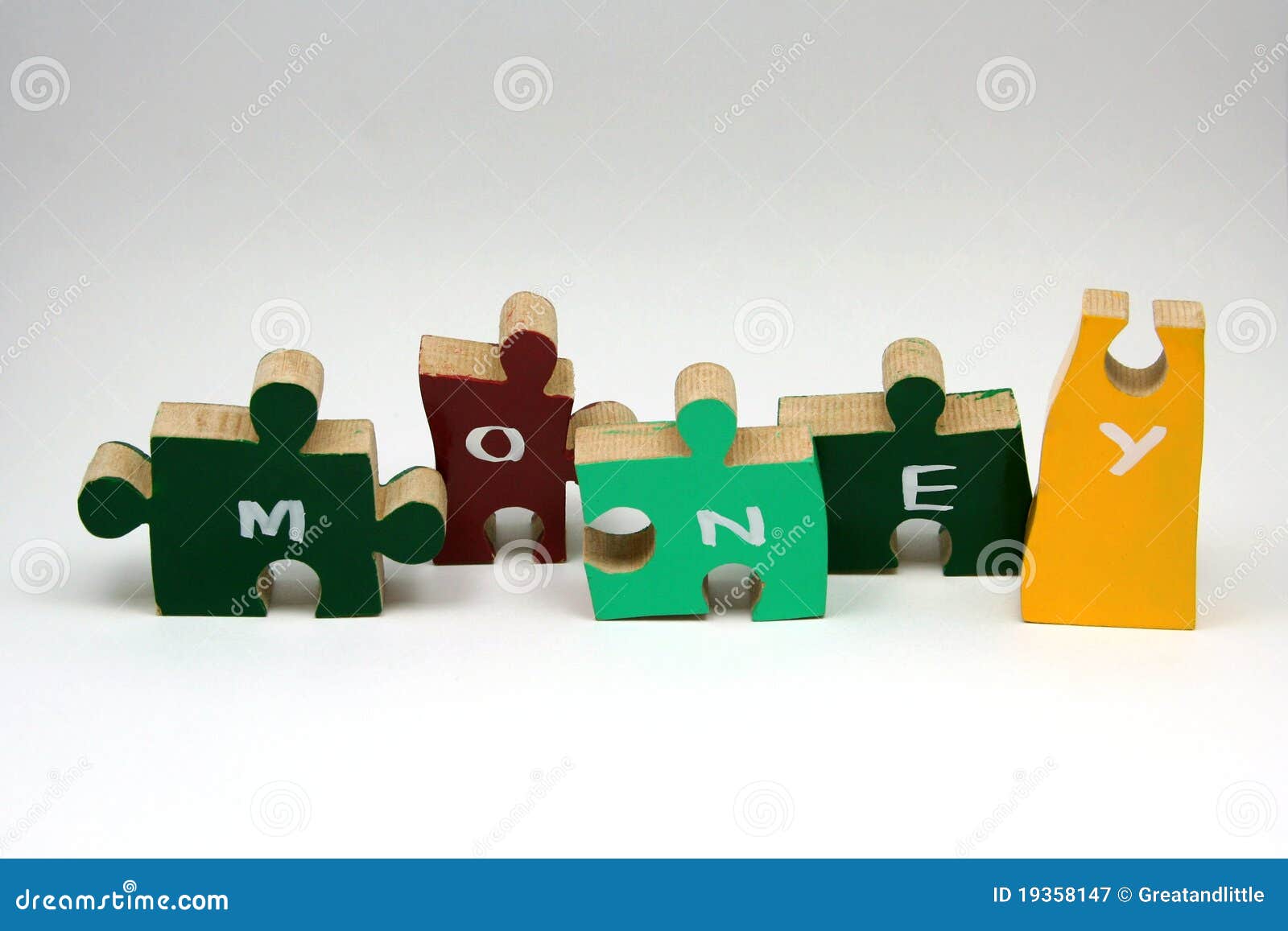 Pieces to the money puzzle stock image. Image of pieces - 19358147