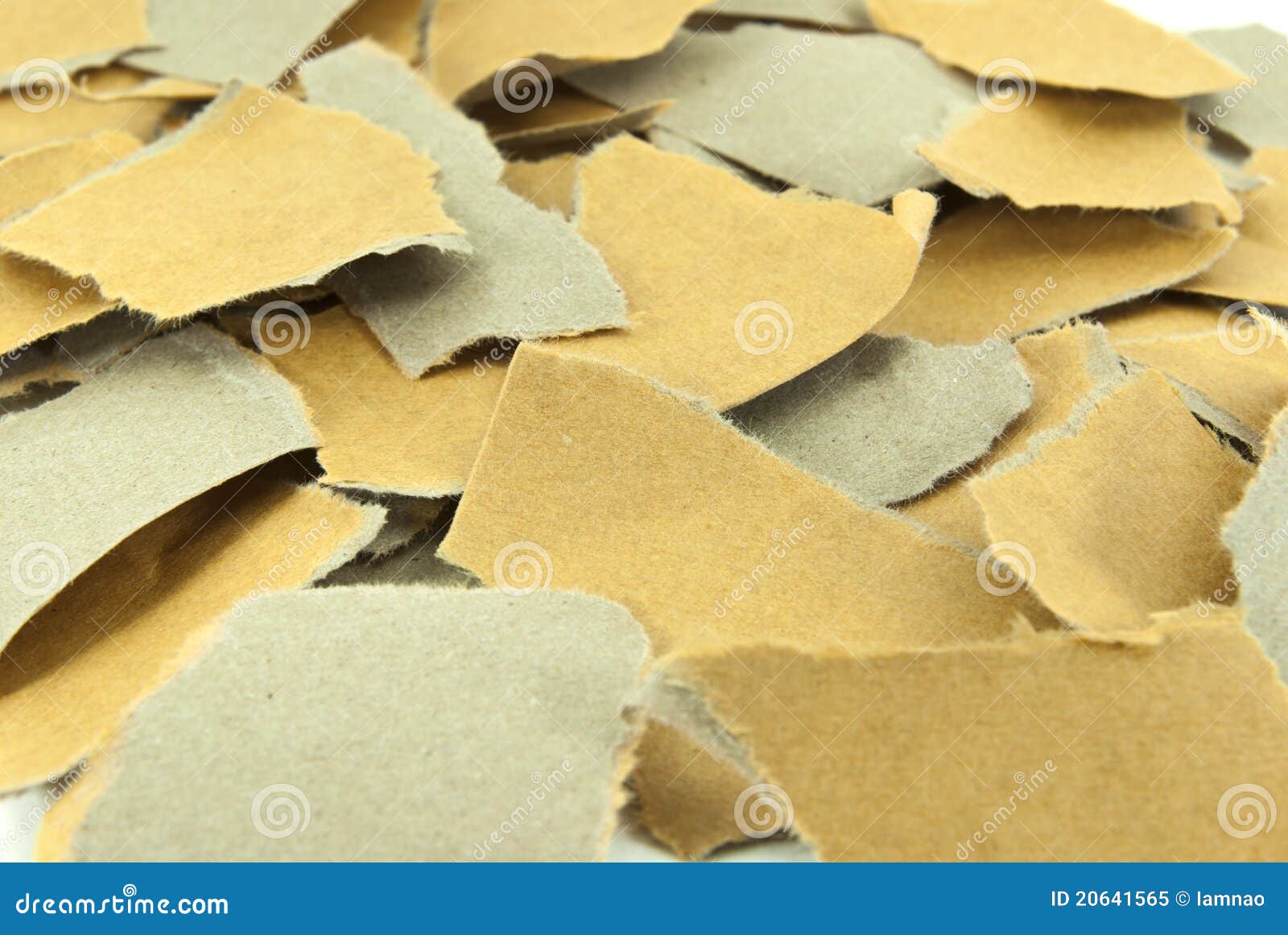 Pieces of Torn Brown Paper. Stock Image - Image of blank, torn: 20641565
