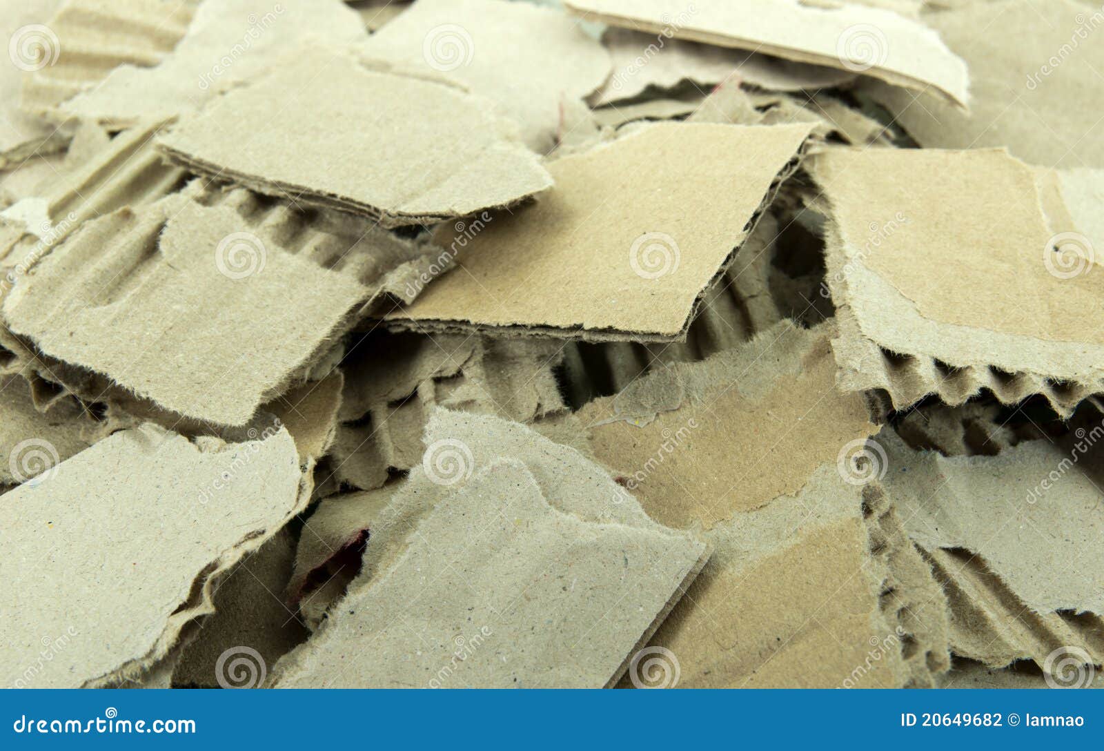 Pieces of torn cardboard. stock photo. Image of torn - 20649682