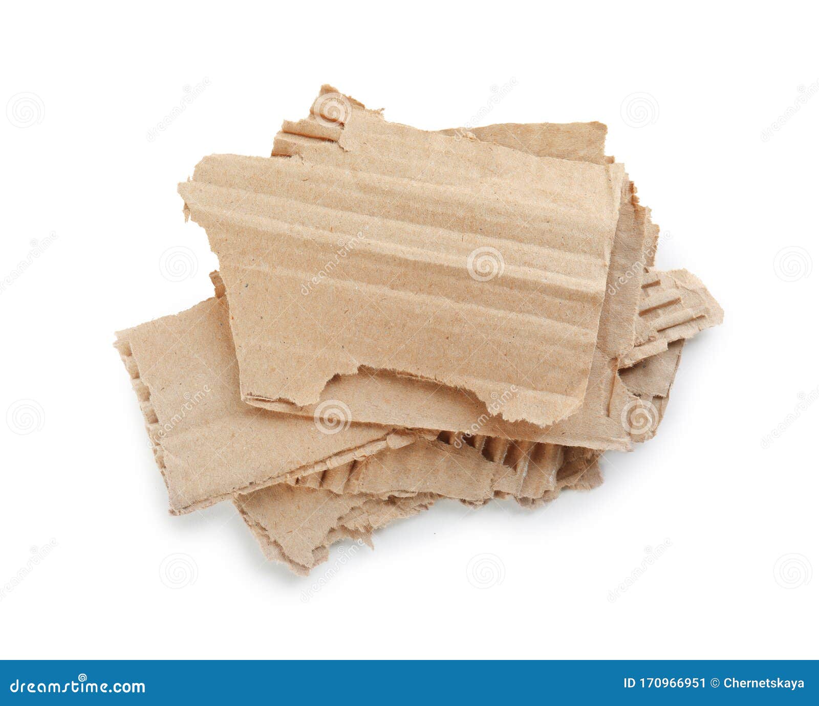 Pieces of Torn Cardboard on White Stock Image - Image of industry ...