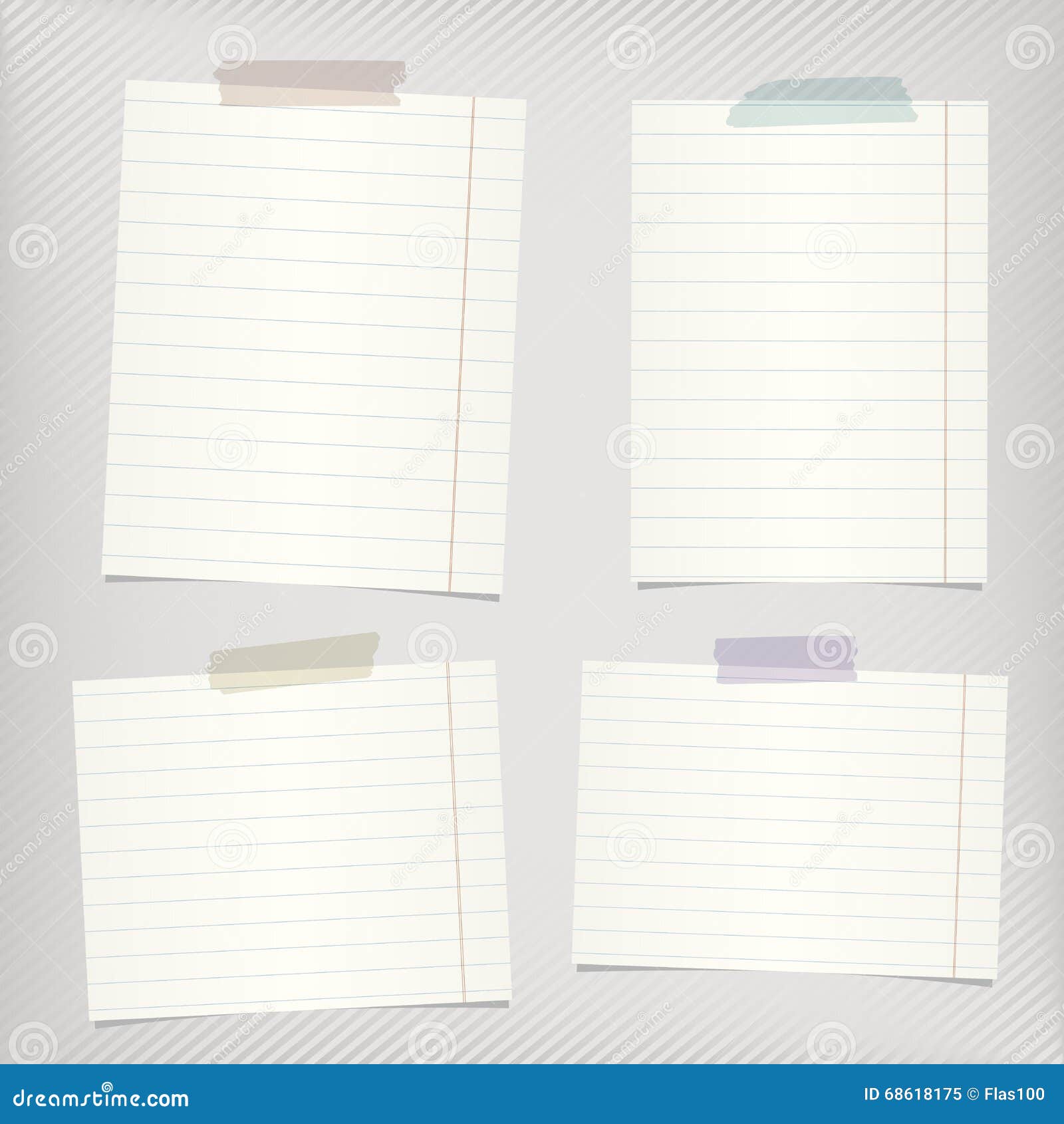 Striped Torn Brown Paper Pieces Are Stuck On Lined Diagonal Background ...