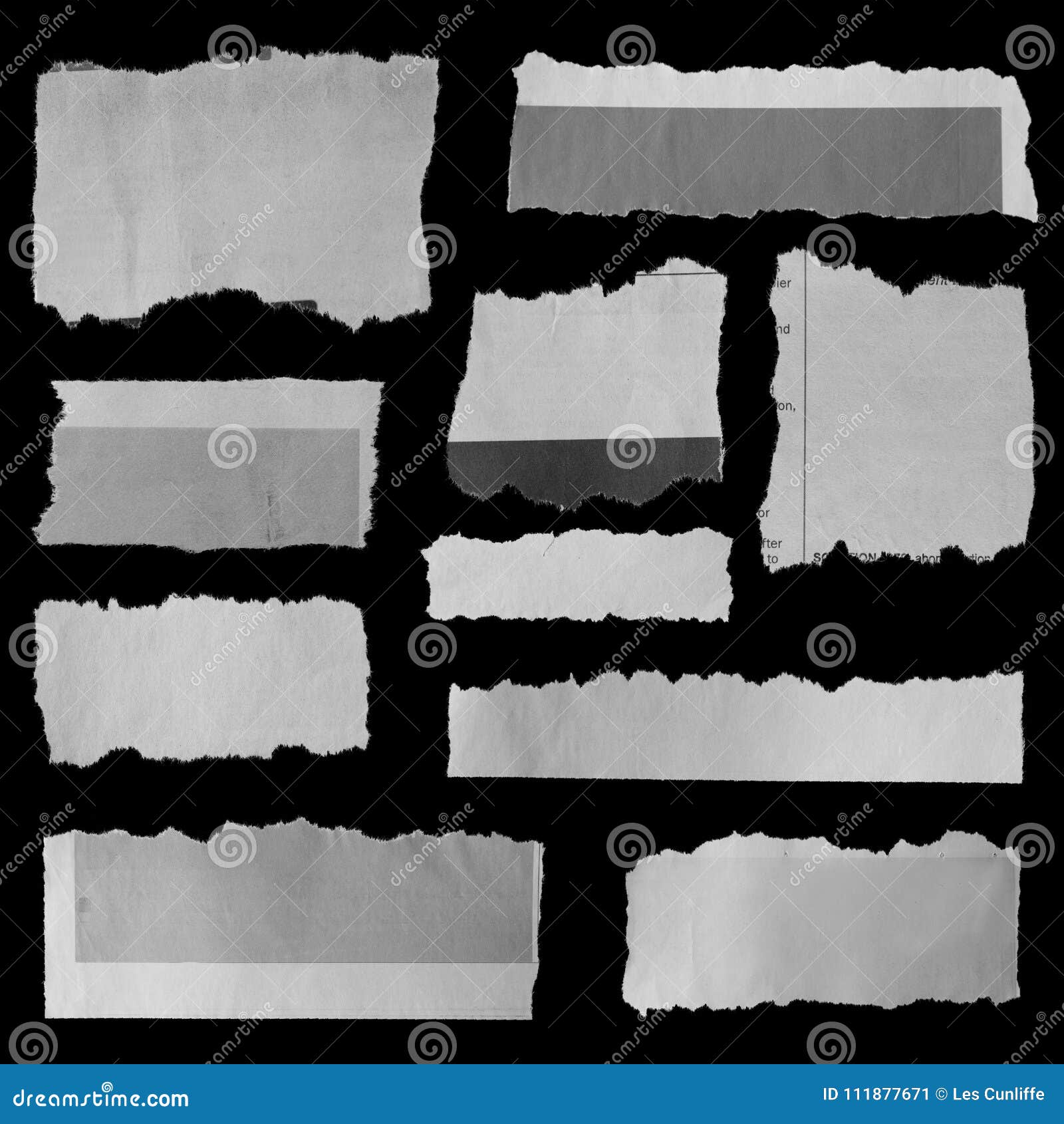 Torn papers on black stock image. Image of pieces, black - 111877671