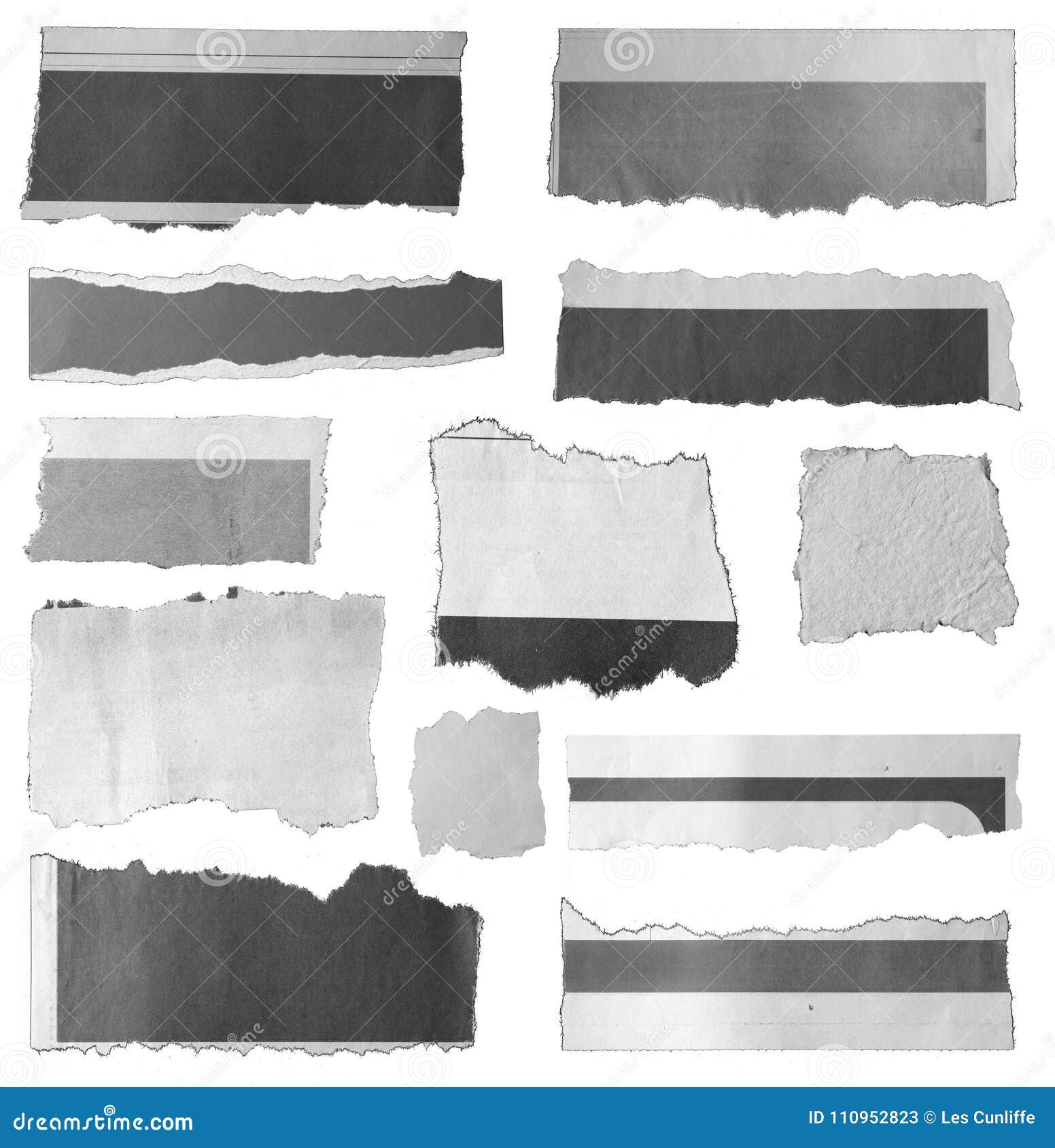 Torn paper pieces stock image. Image of jagged, ragged - 110952823