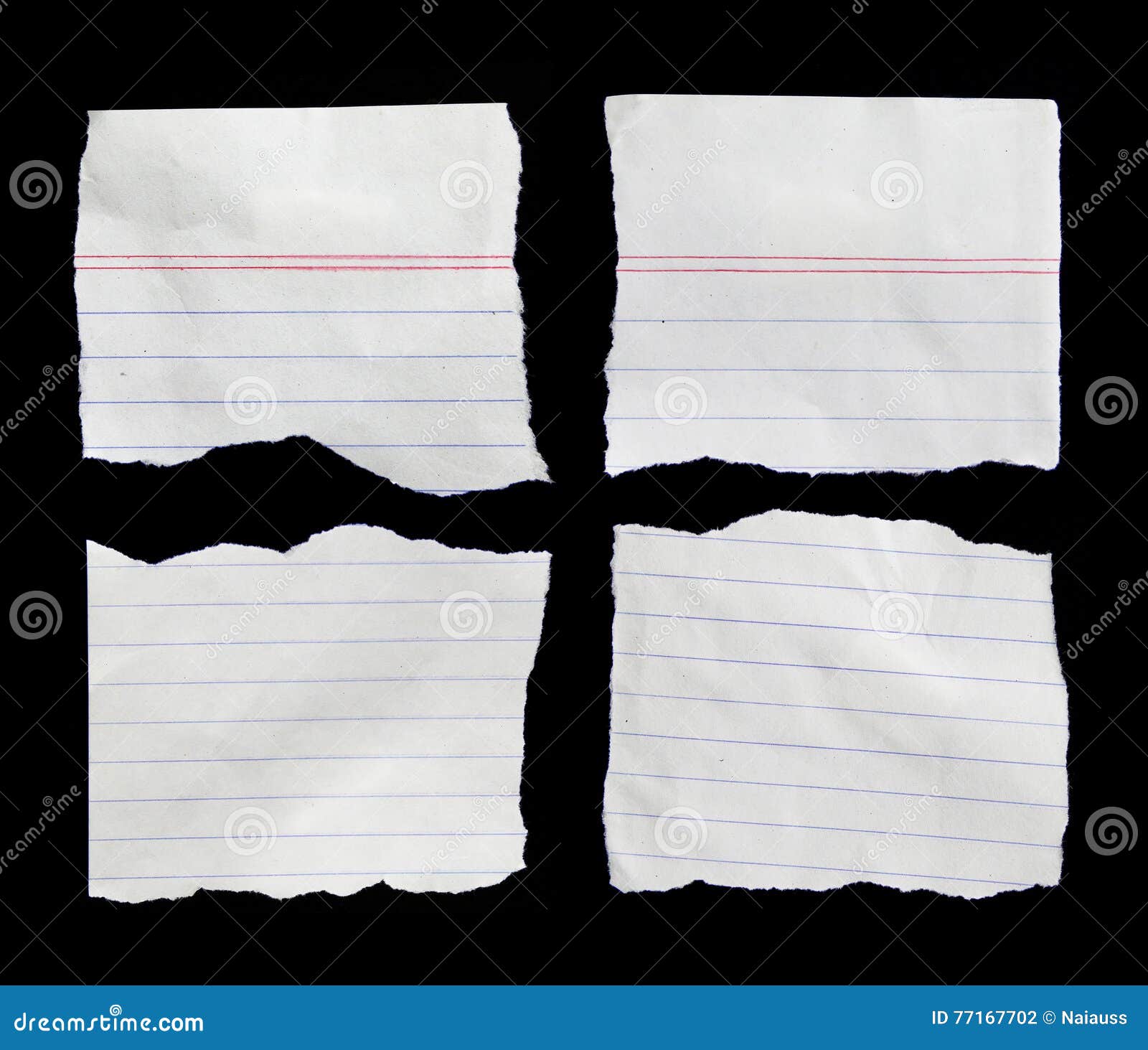 Pieces of torn paper stock photo. Image of design, craft - 77167702