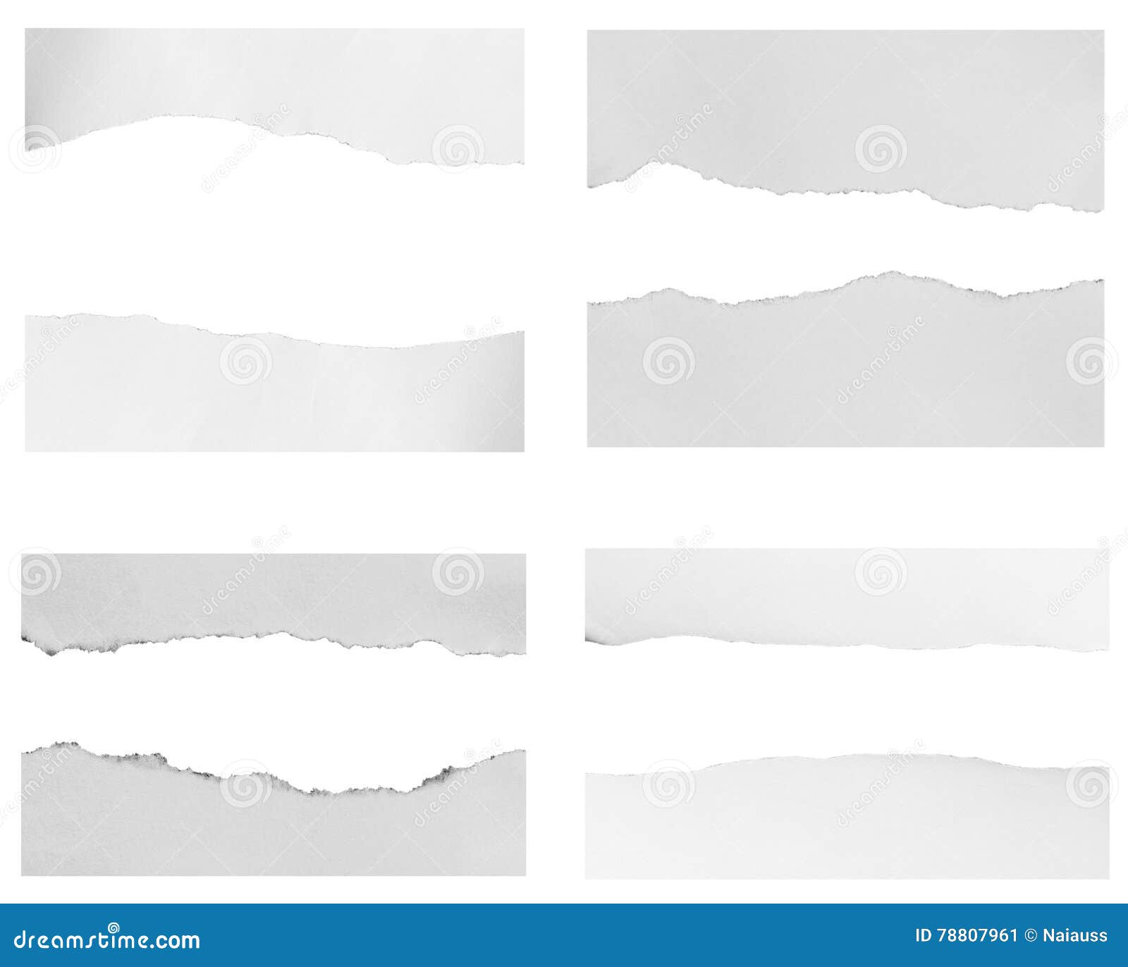 Pieces of torn paper stock image. Image of message, element - 78807961