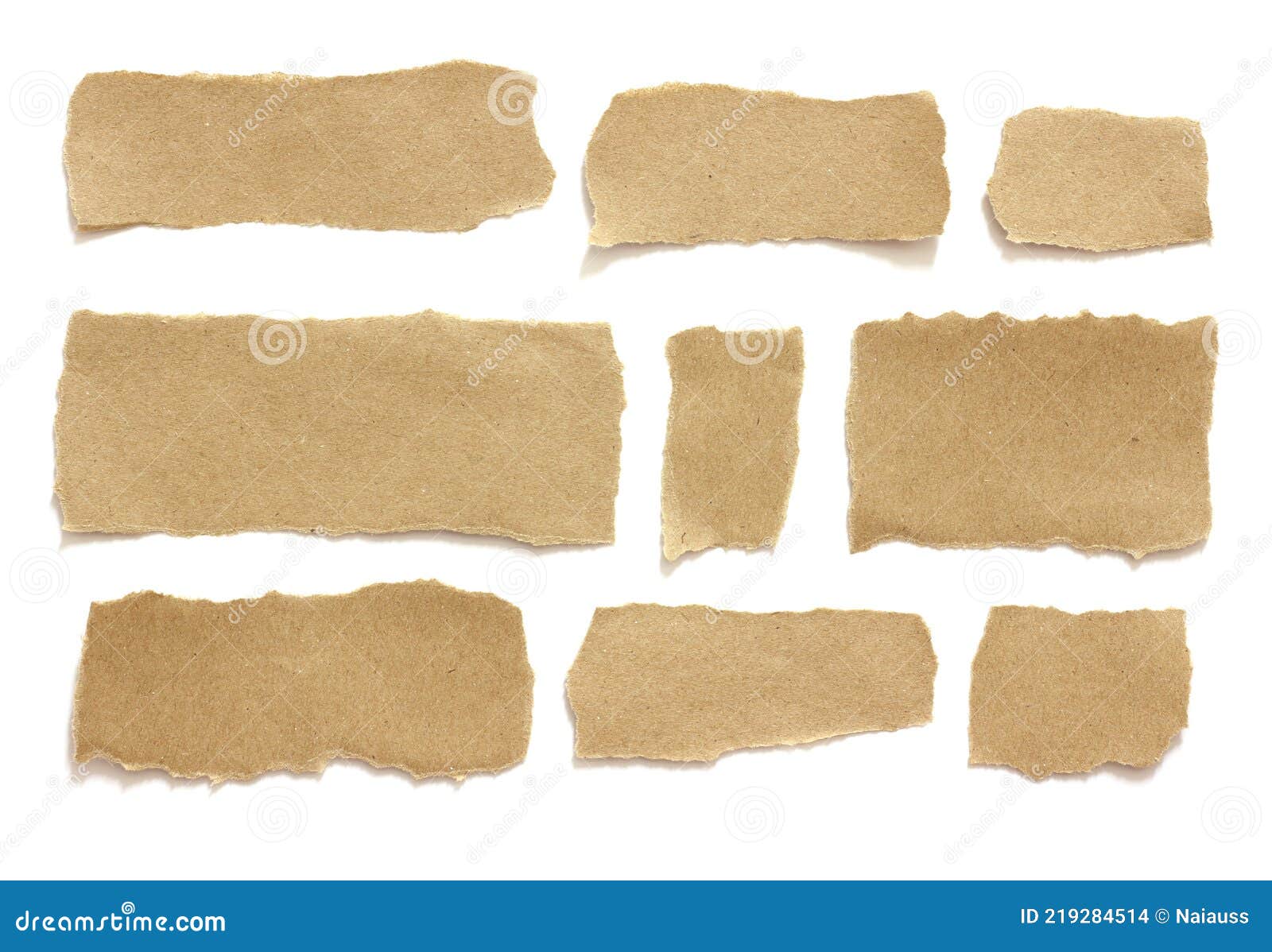 Pieces of Torn Paper Texture Background Stock Photo - Image of object ...