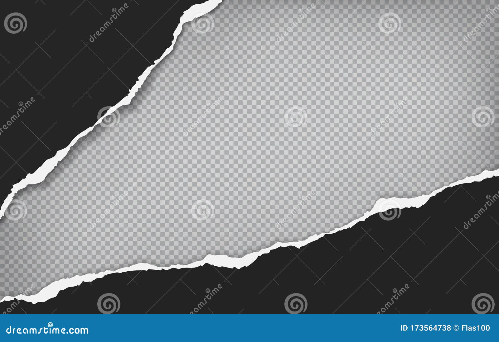 Pieces of Torn, Ripped Black Diagonal Paper with Soft Shadow are on ...