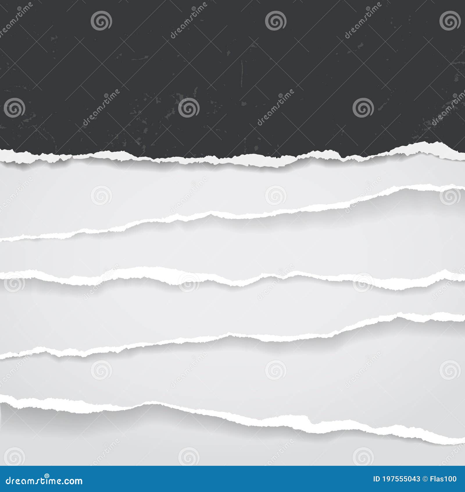 Pieces of Torn, Ripped Black and White Paper with Soft Shadow are on ...