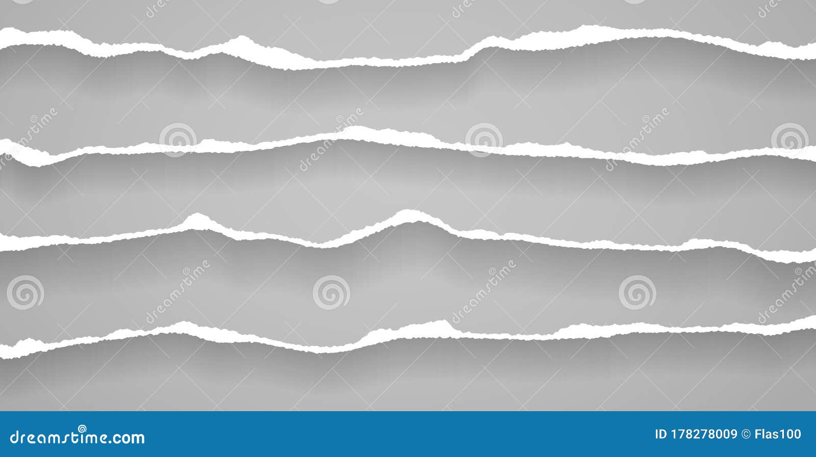 Pieces of Torn, Ripped Horizontal Whitey Paper with Soft Shadow are on ...