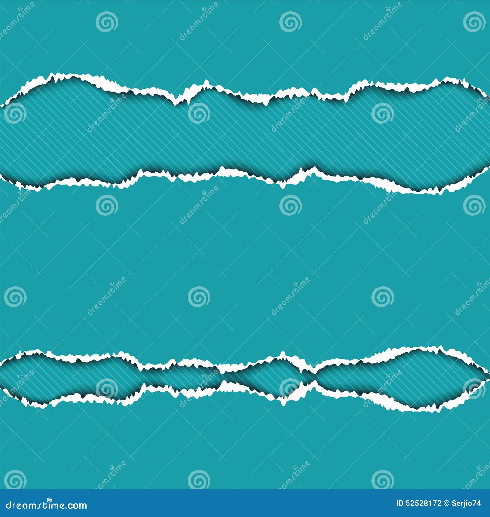 Pieces of Torn Turquoise Paper. Stock Vector - Illustration of ...