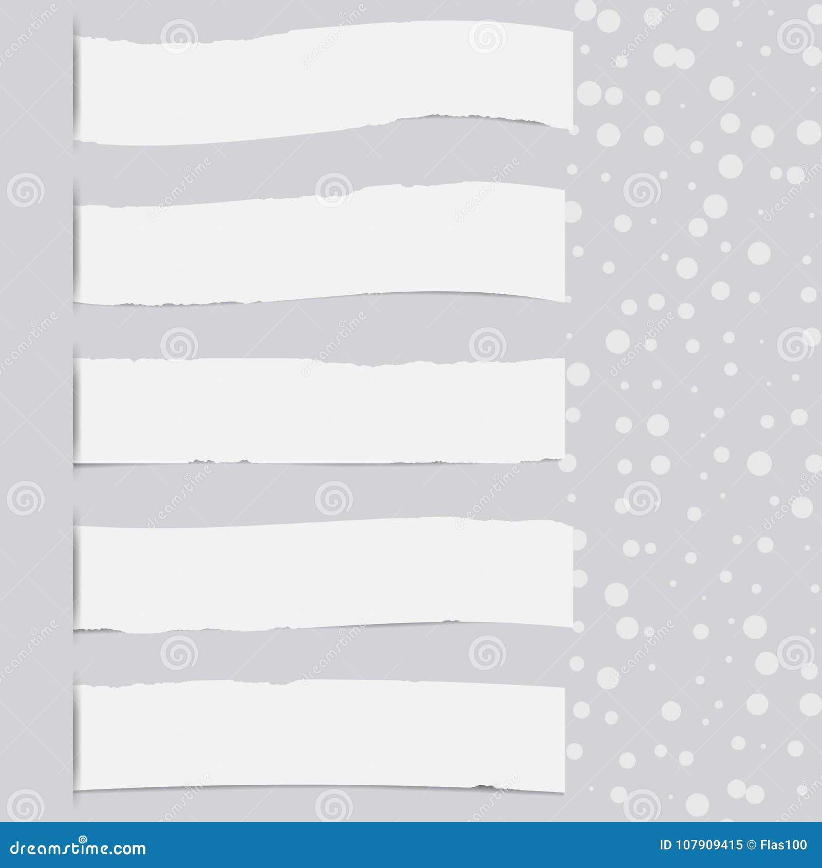Pieces of Torn White Blank Note, Notebook Strips Inserted into Gra Cut ...