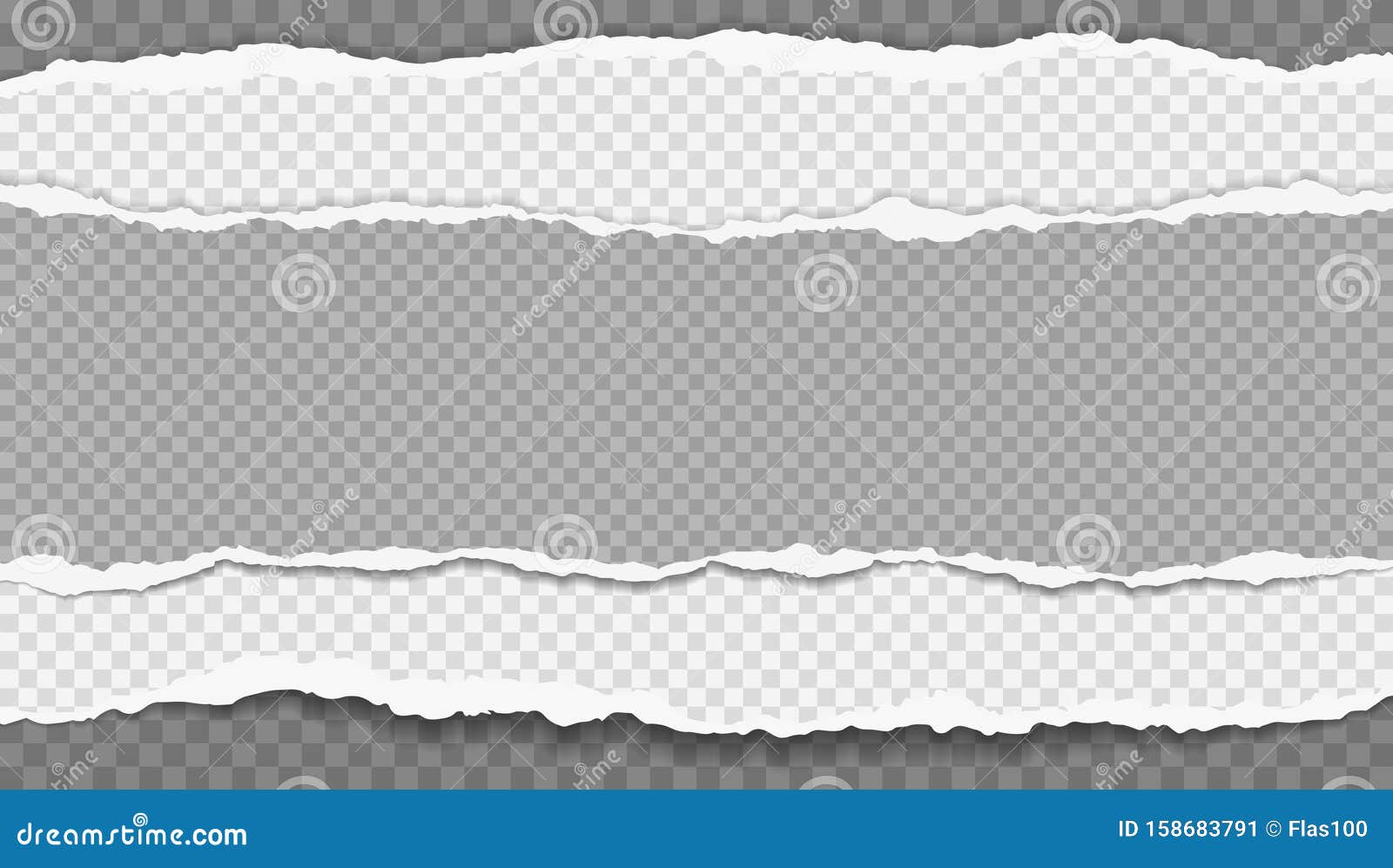 Realistic Horizontal Sheet Divider Lines. Paper Shadow Effect Isolated ...