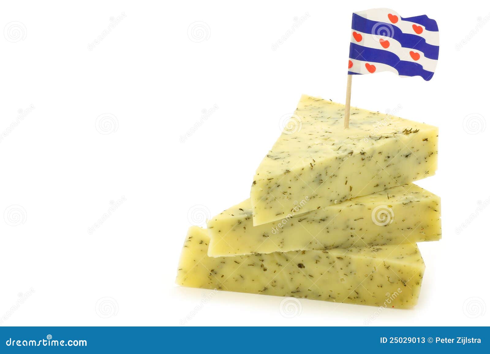 Pieces of Traditional Frisian Cheese with Herbs Stock Image - Image of ...
