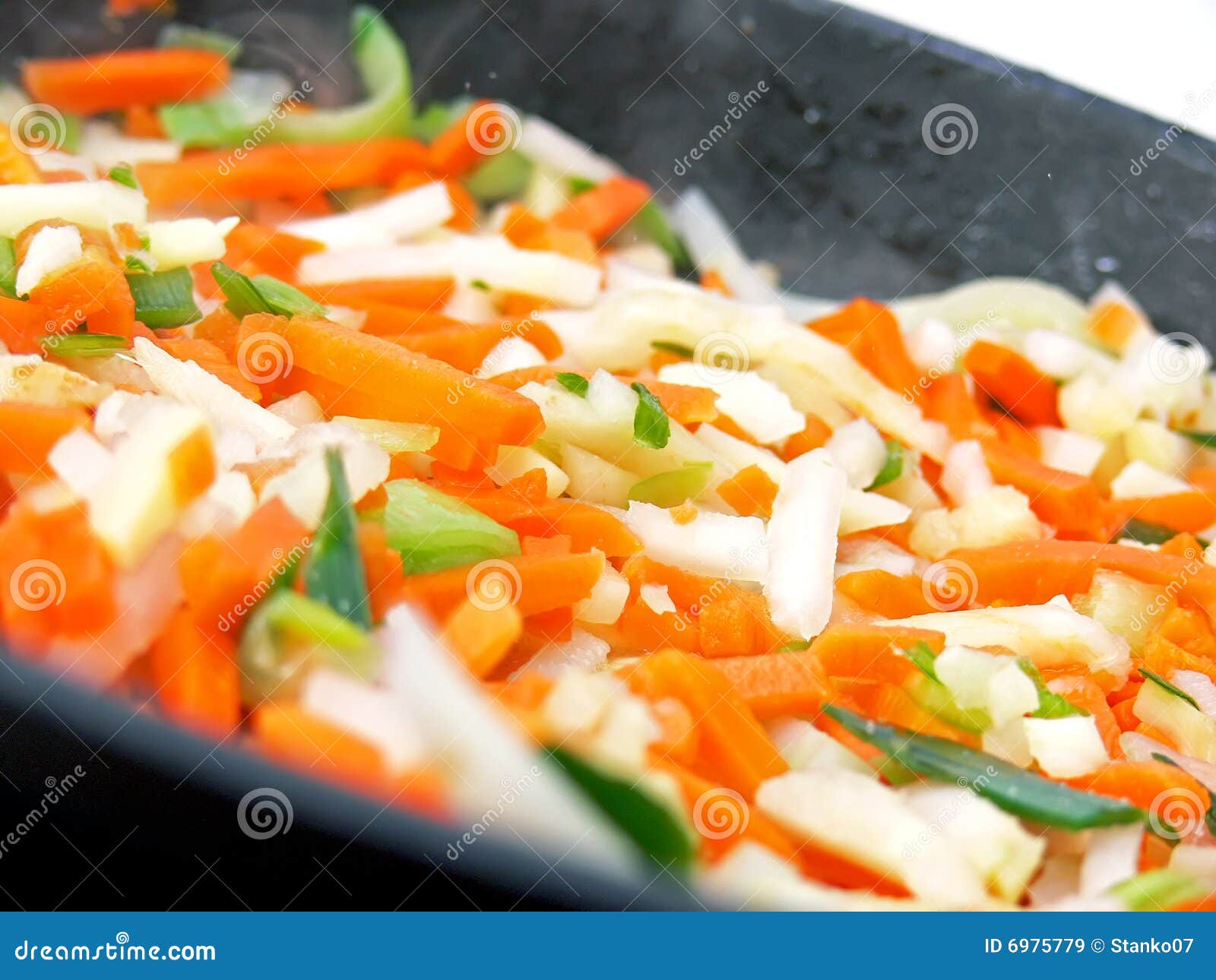 Pieces of vegetables stock image. Image of fried, cucumber - 6975779