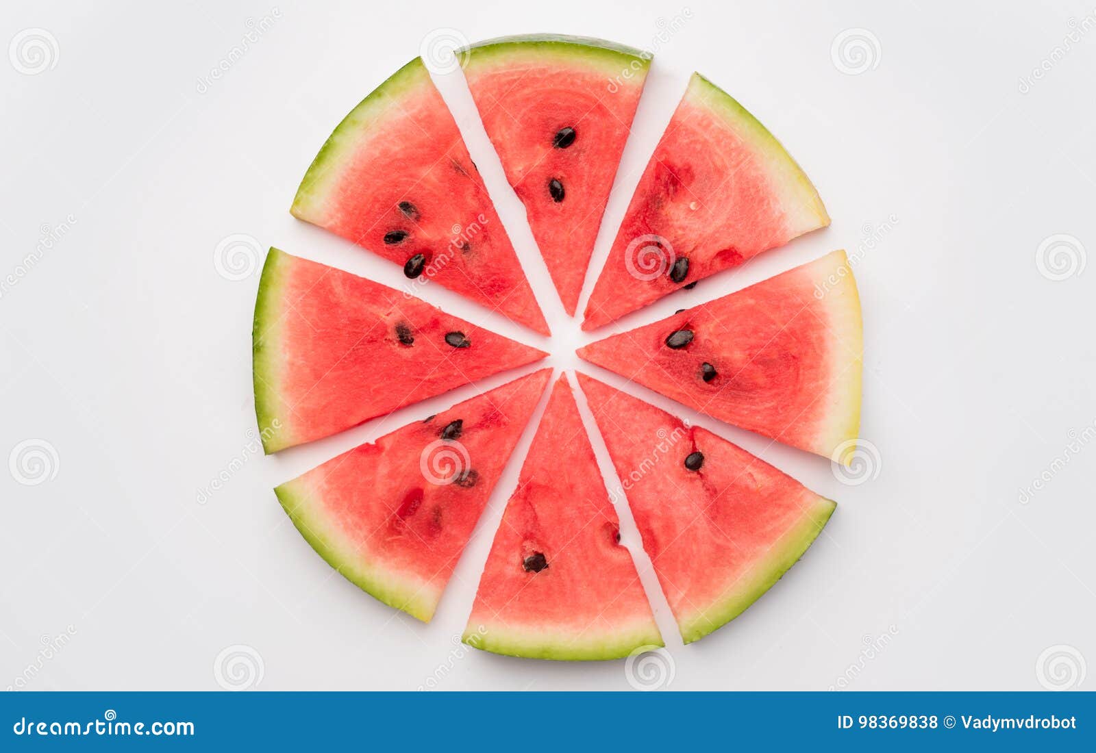 Pieces of Watermelon in Circle Stock Photo - Image of delicious ...