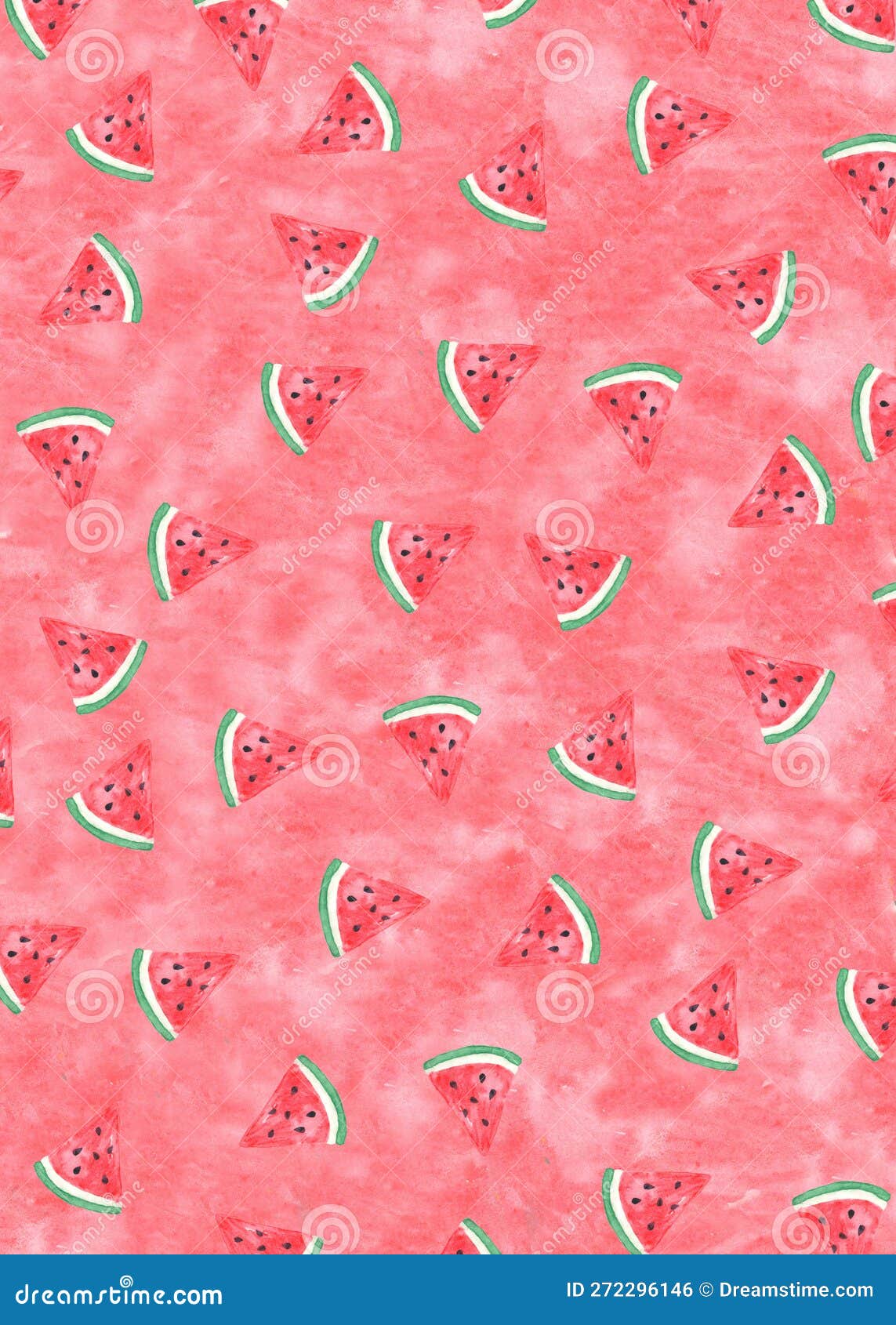 Pieces of Watermelon on a Pink Background. Abstract Illustration Stock ...