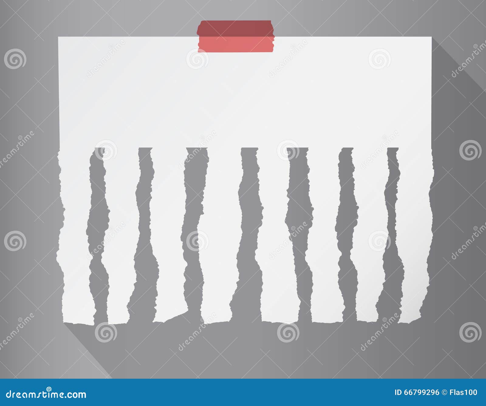 Torn Blank And Lined Note, Notebook Paper Pieces For Text Stuck On Blue ...