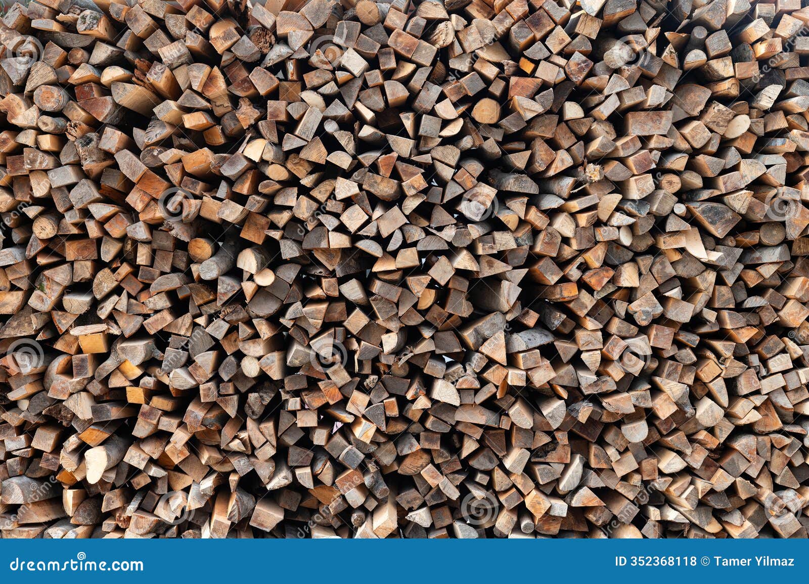 Pieces of Wood Stacked for Firewood Stock Photo - Image of house ...