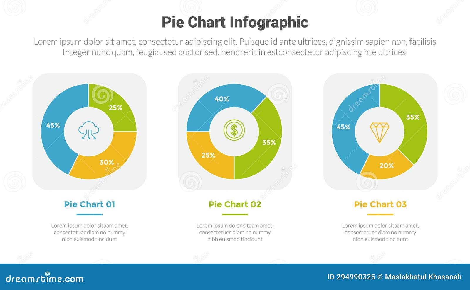 Piechart Or Pie Chart Diagram Infographics Template Diagram With 3 ...
