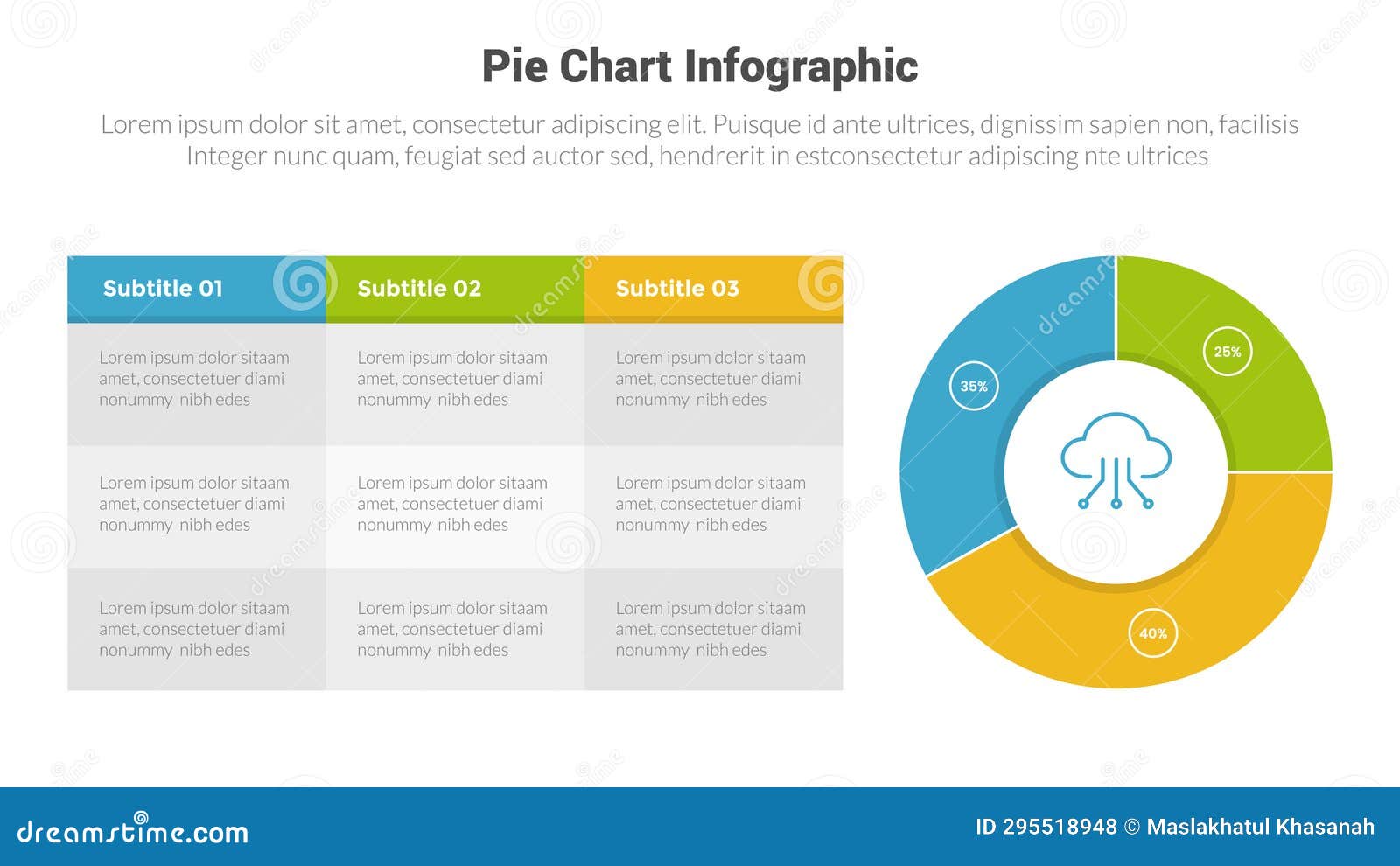 Piechart Or Pie Chart Diagram Infographics Template Diagram With 3 ...