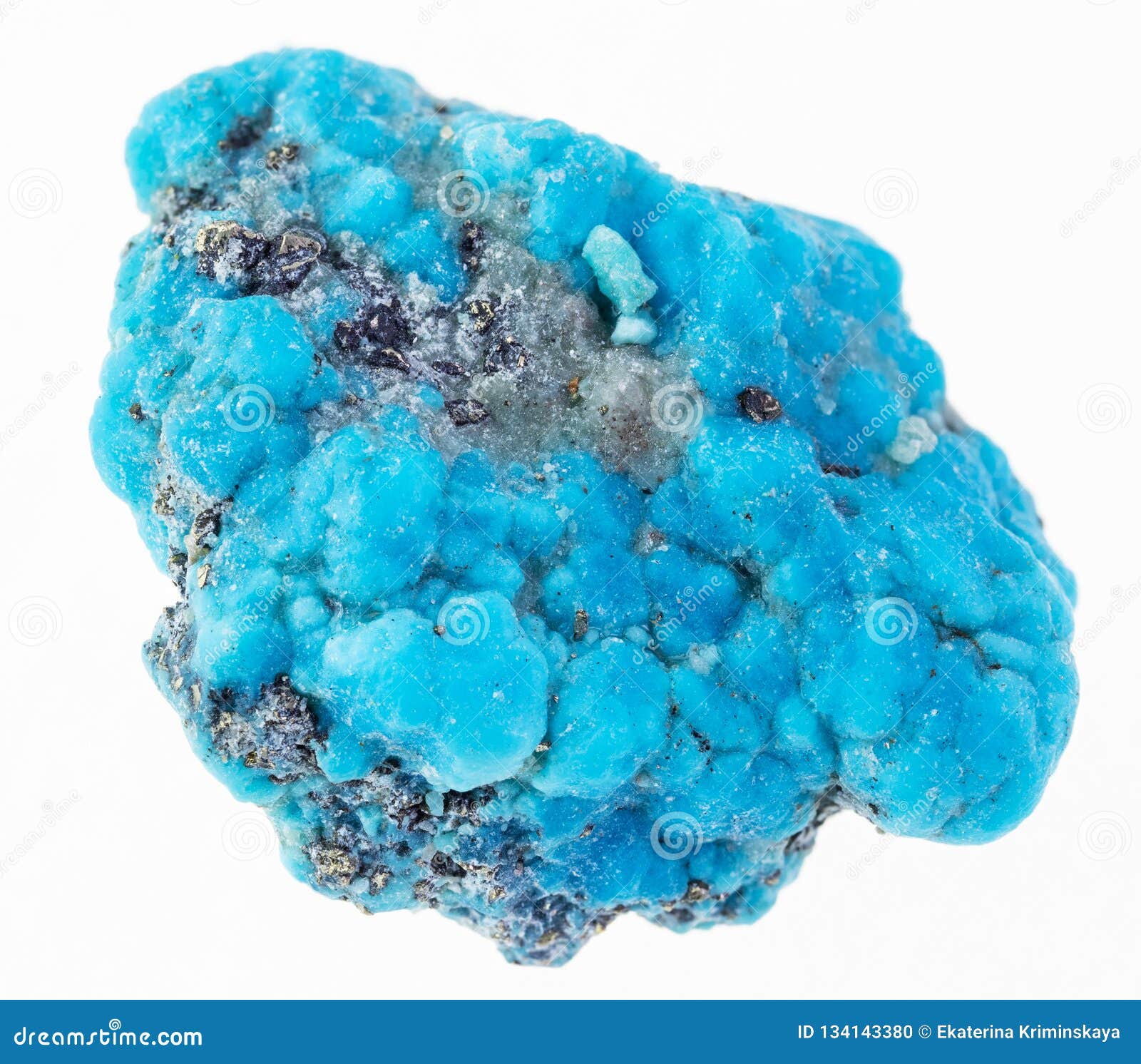 Piedra Azul Cruda De La Turquesa En Blanco Foto de archivo - Imagen de ...